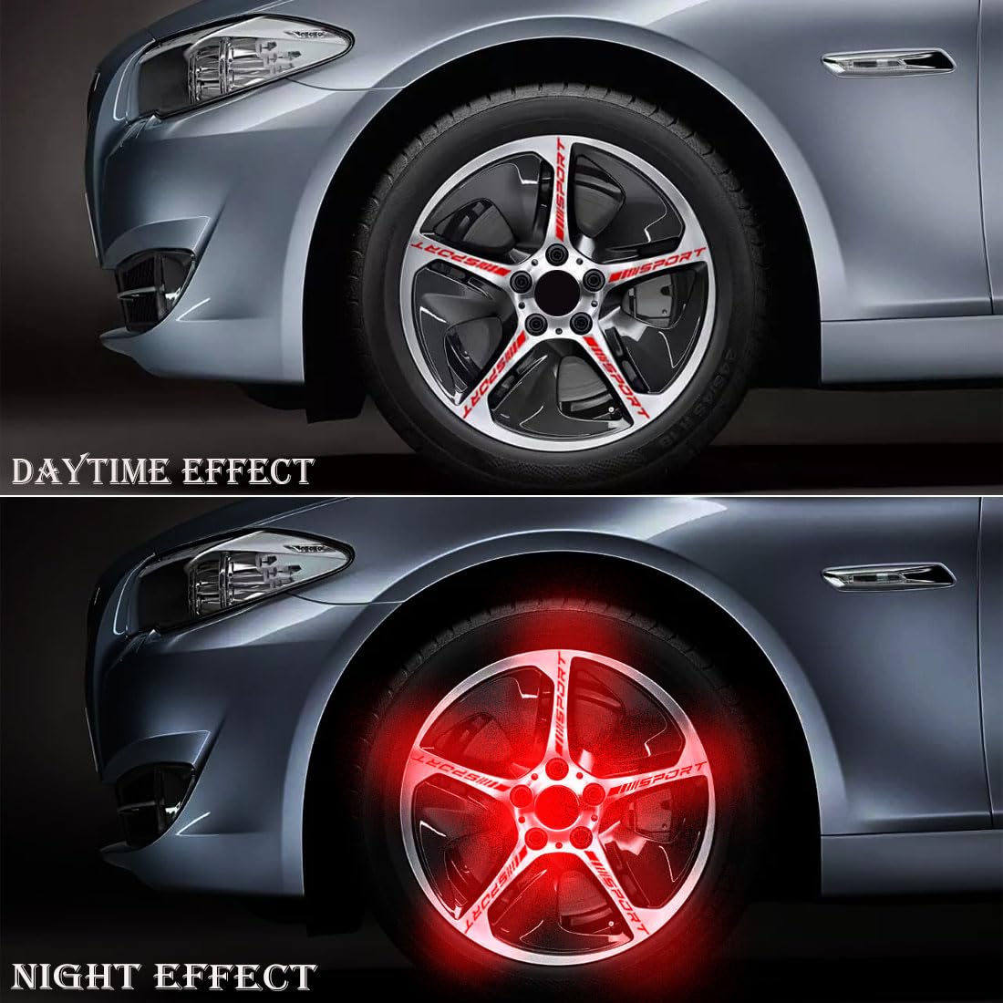 Snapklik.com : 20PCS Universal Reflective Rim Stripe Sticker,Car Wheel ...