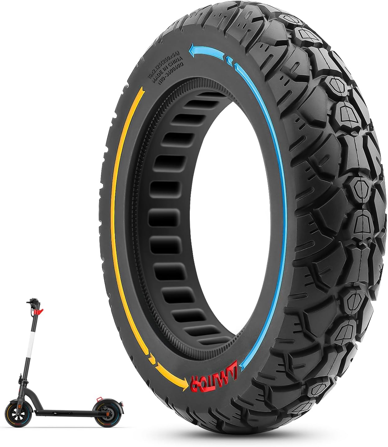 Amazon.com: Amitor 10X2.125 Off Road Tire for Electric Scooter, 10 Inch ...