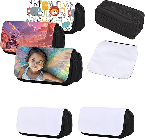 Amazon.com: 2 Pcs Blank Sublimation Pencil Case Cosmetic Bags Printable ...