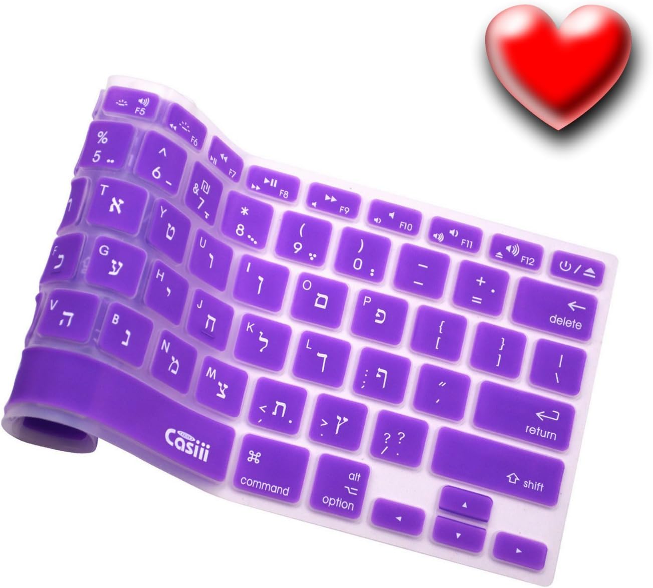Amazon.com: Casiii Hebrew Keyboard Cover MacBook Pro - Multilingual ...