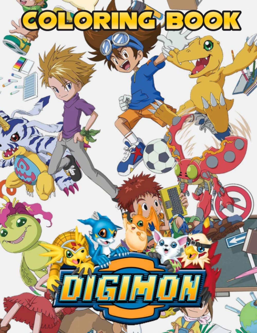 Buy Digimon Coloring Book: Amazing Drawings - All Characters Digimon ...