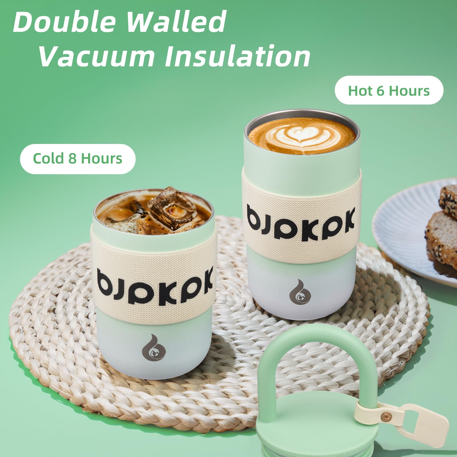 Snapklik.com : BJPKPK 10oz Insulated Stainless Steel Loop Tumbler