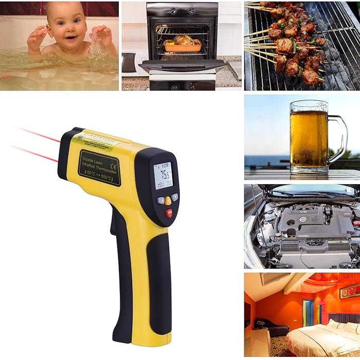 Buy Infrared Laser Temperature Digital Surface Gun Non-contact Dual ...