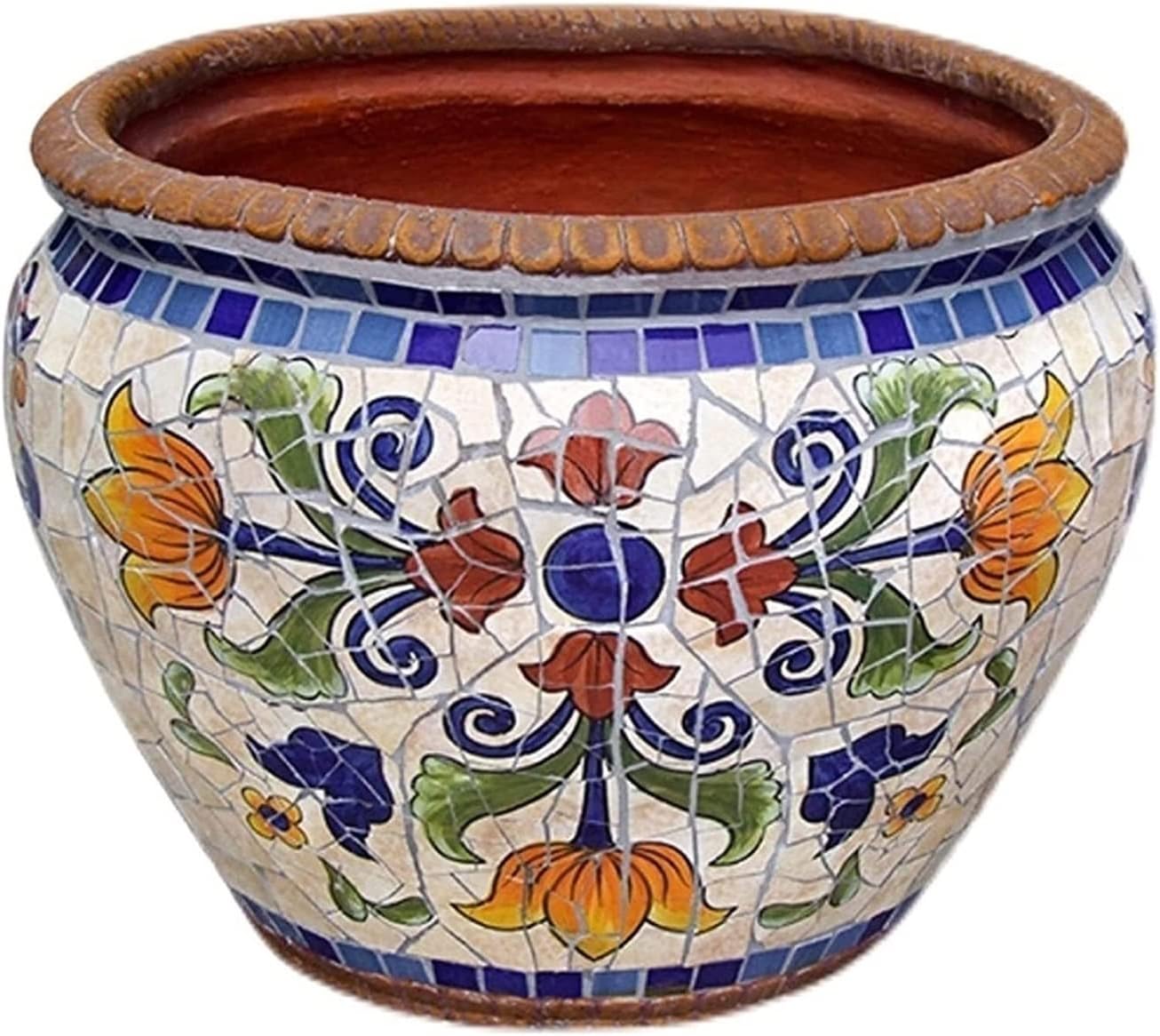 Amazon.com : WPBLOVESHOP Outdoor Ceramic Plant Pot Glazed Large Flower ...