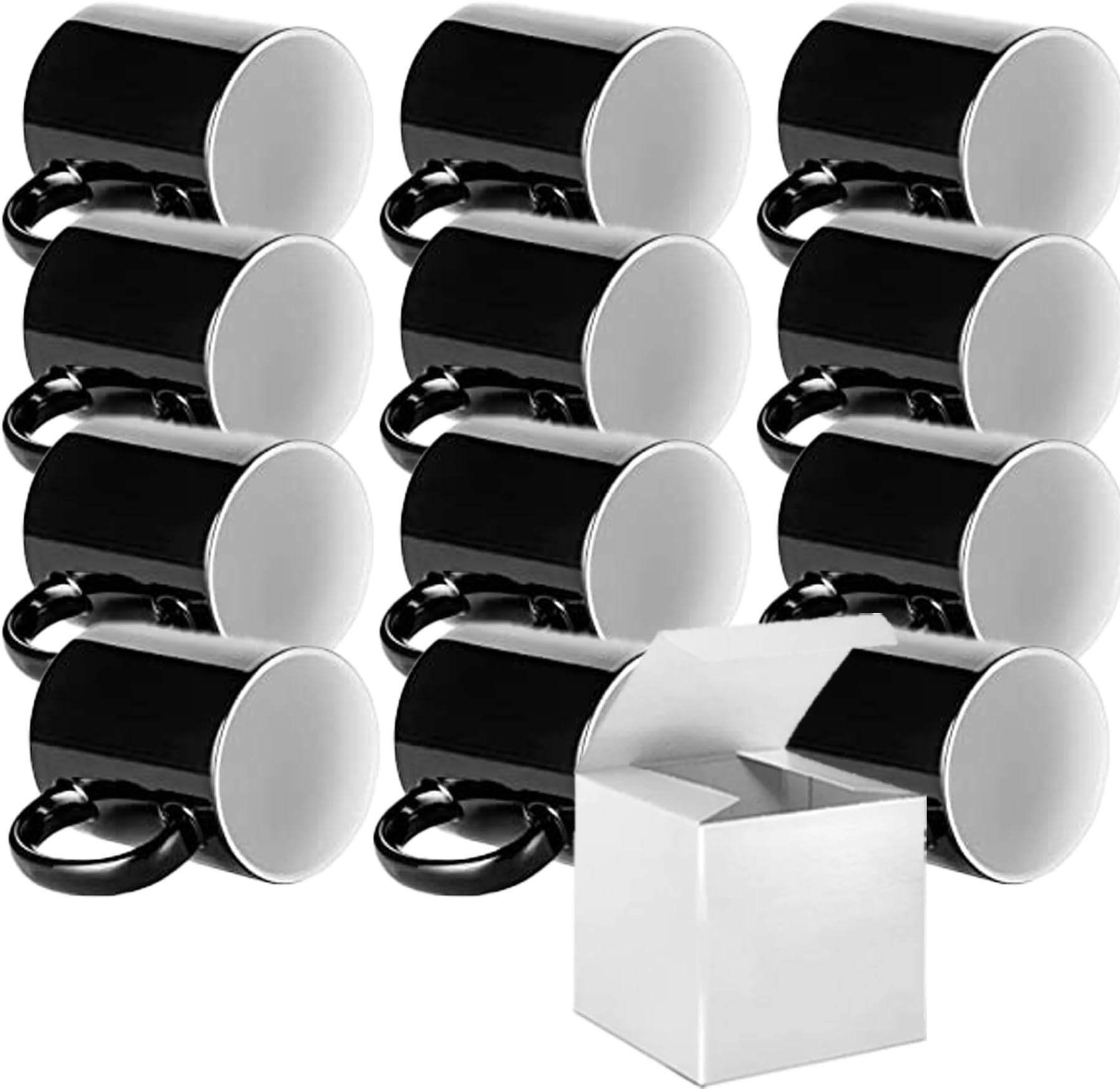 Amazon.com: HomeVss 15oz Color Changeable Sublimation Mug Black, Packed ...