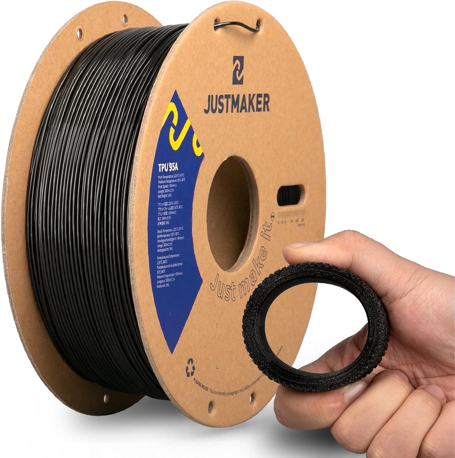 Amazon.com: JUSTMAKER TPU 95A 3D Printer Filament, Suitable Resilience ...