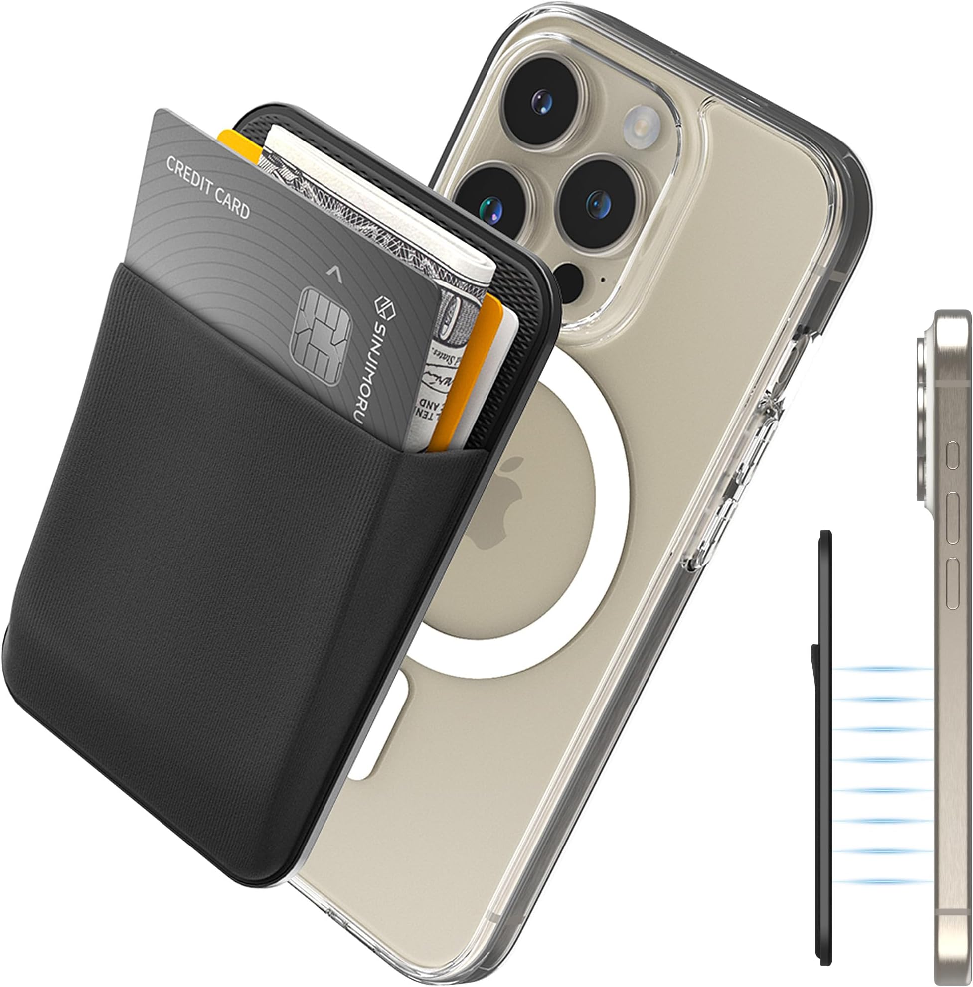 Sinjimoru for MagSafe Wallet, Strong Magnetic Wallet for iPhone 16 15 ...