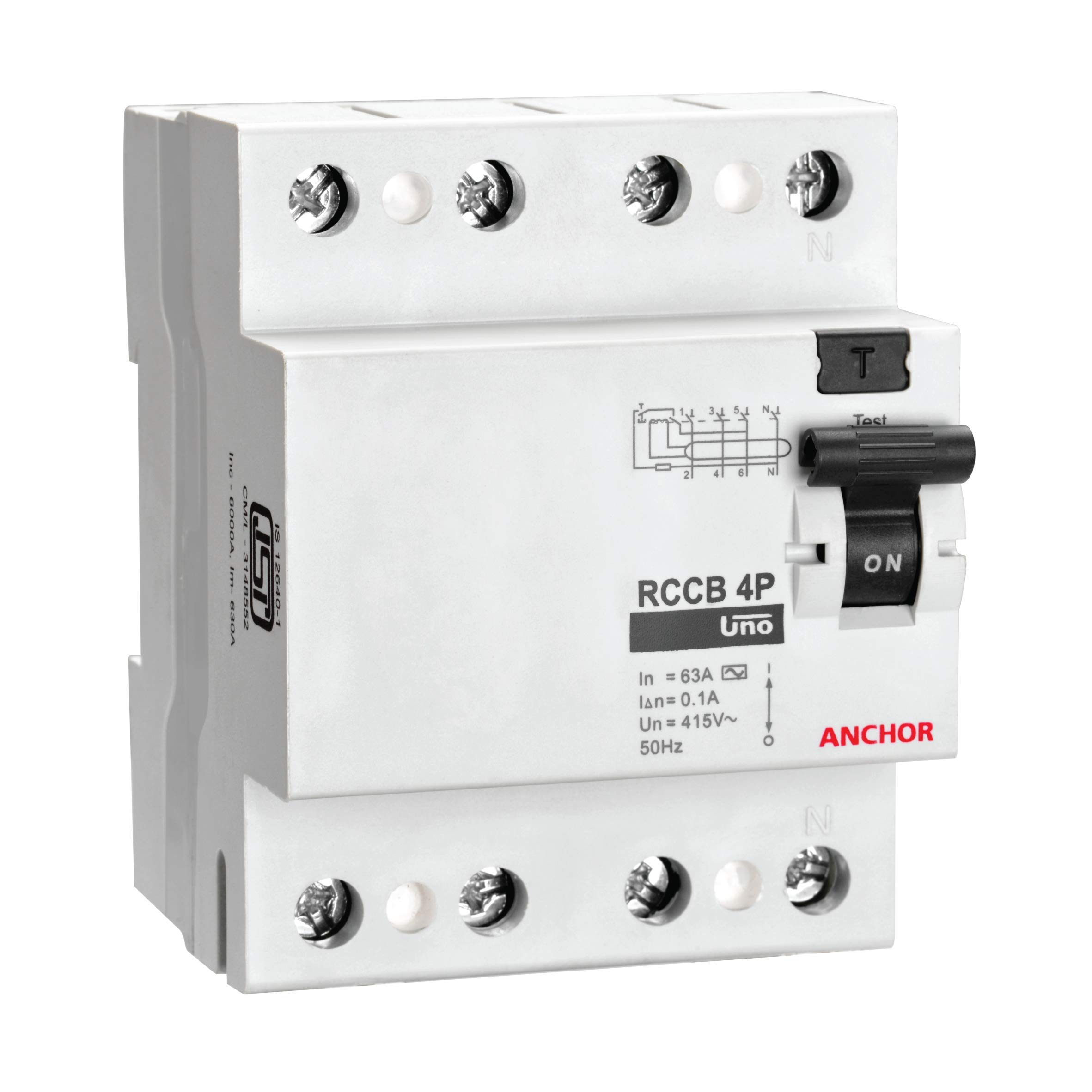 Anchor by Panasonic UNO Series RCCB 25 AMP 30mA Four Pole Residual ...
