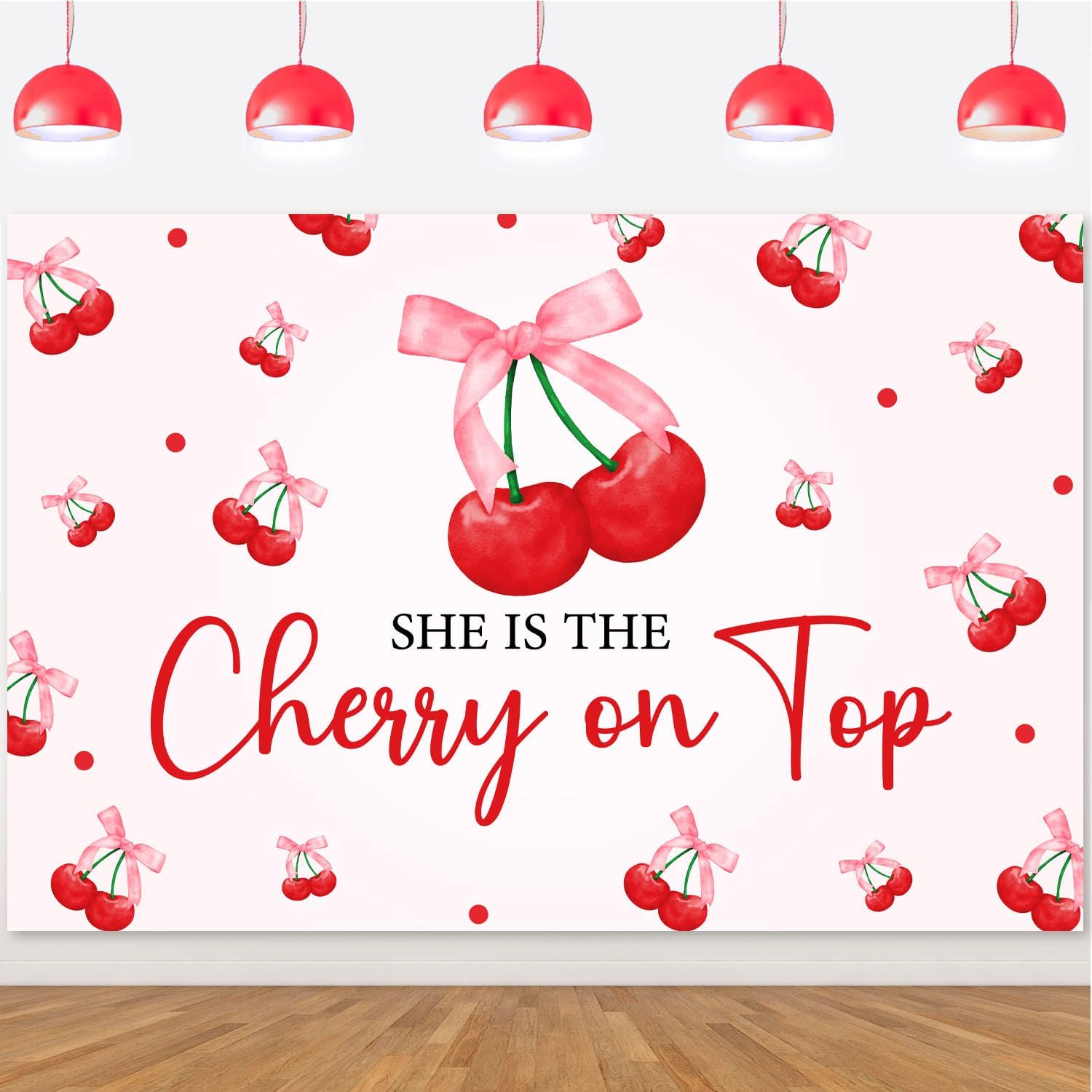 Amazon.com : She's The Cherry on Top Backdrop Fruit Themed Bachelorette ...