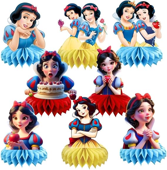 Amazon.com: 8Pcs White Princess Table Centerpieces Birthday Party ...