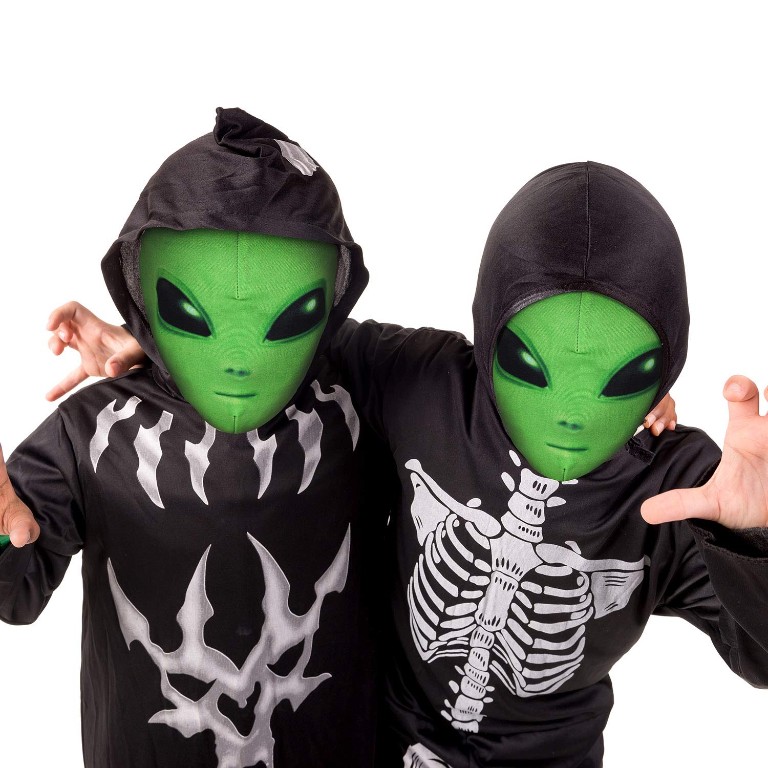 3 Pieces Halloween Mask Spandex Alien Mask Cosplay Costume Alien Skull ...