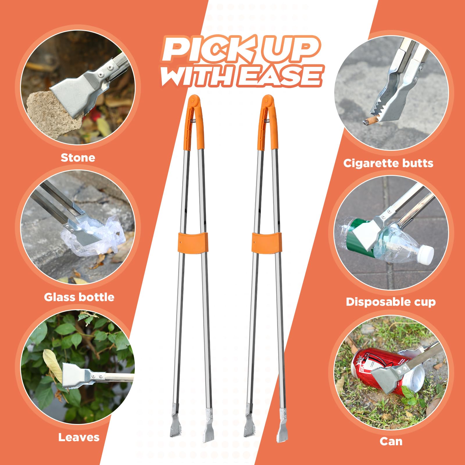 Snapklik.com : 4 Pack 36" Reacher Grabber Tool Lightweight Litter Pick ...