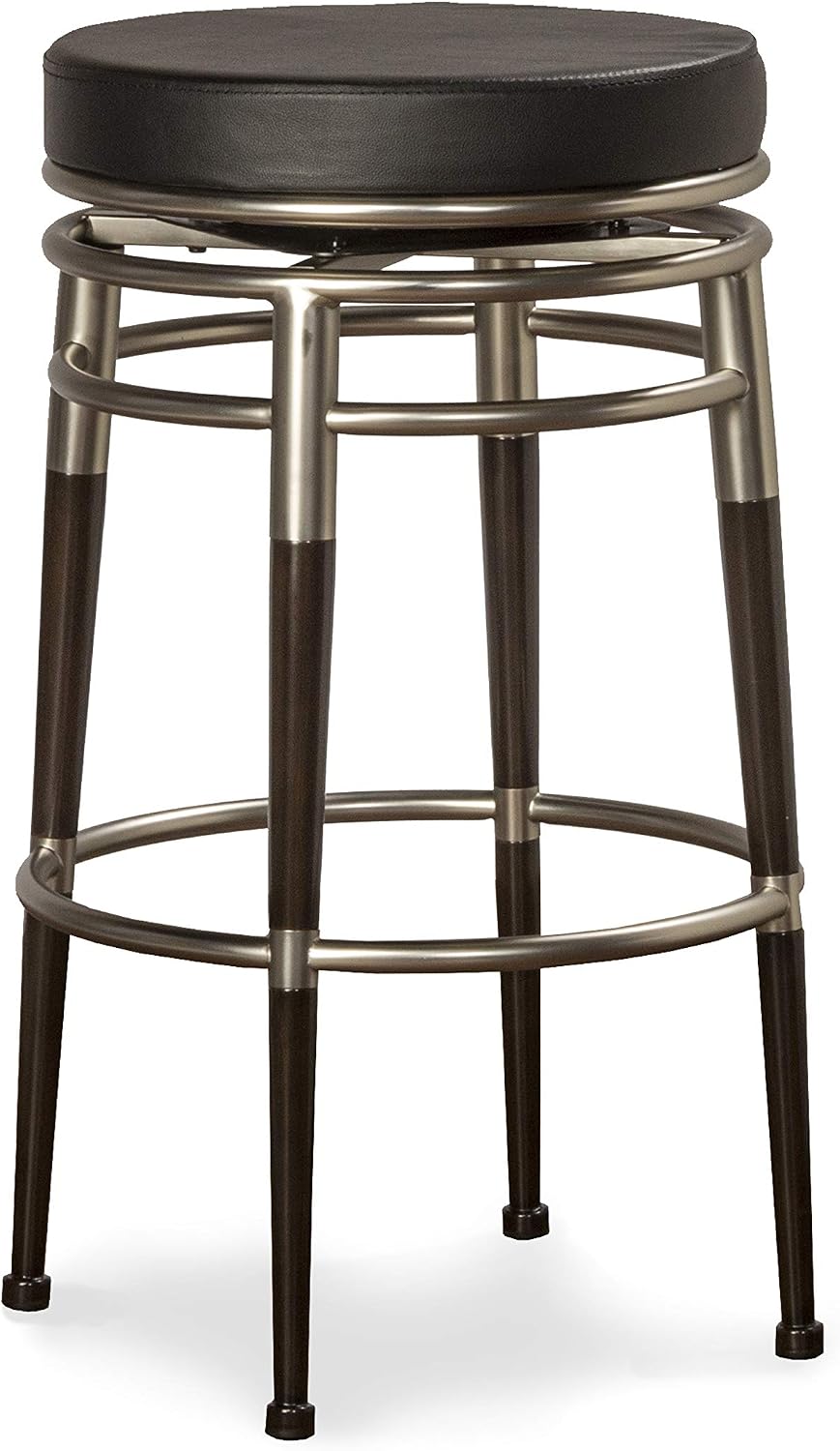 Amazon.com: Hillsdale Salem 30-Inch Backless Swivel Bar Stool, Polished ...