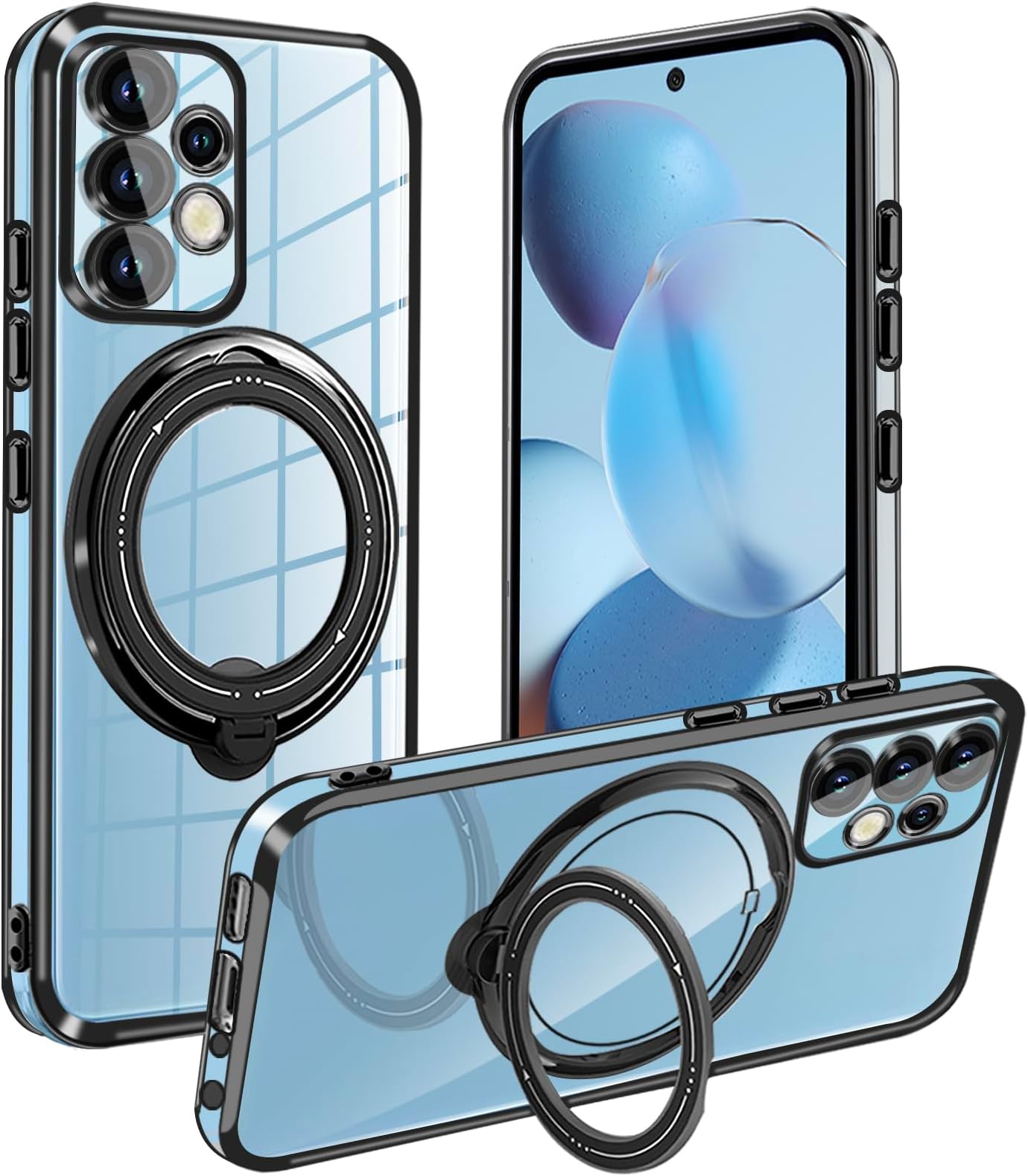 XINYEXIN Cover per Samsung Galaxy A52 / A52 5G / A52S 5G con Anello Supporto Ruota 360 Gradi ...