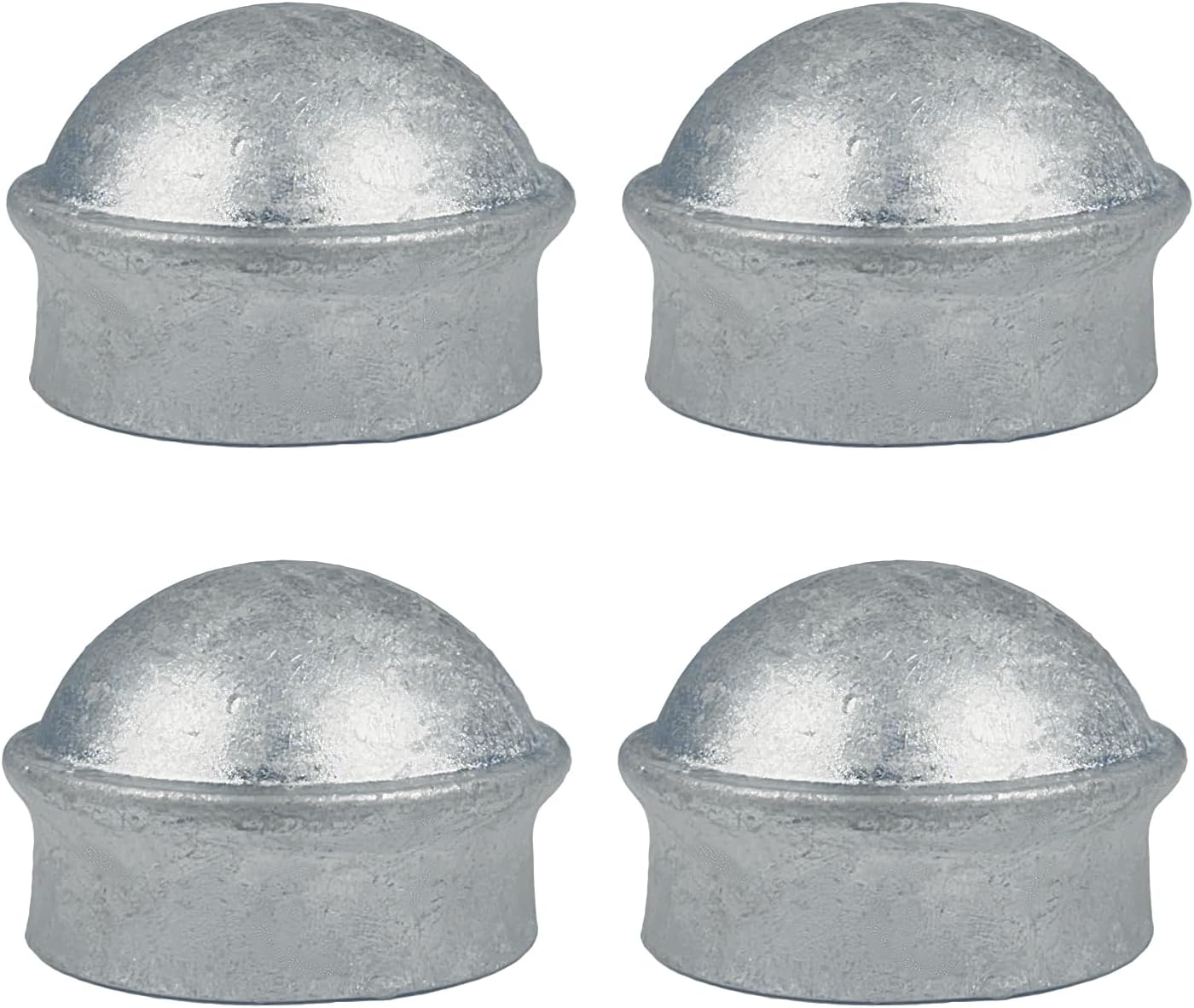 [Pack of 4] 2-3/8" Chain Link Fence Post Cap, Galvanized Steel Fence ...