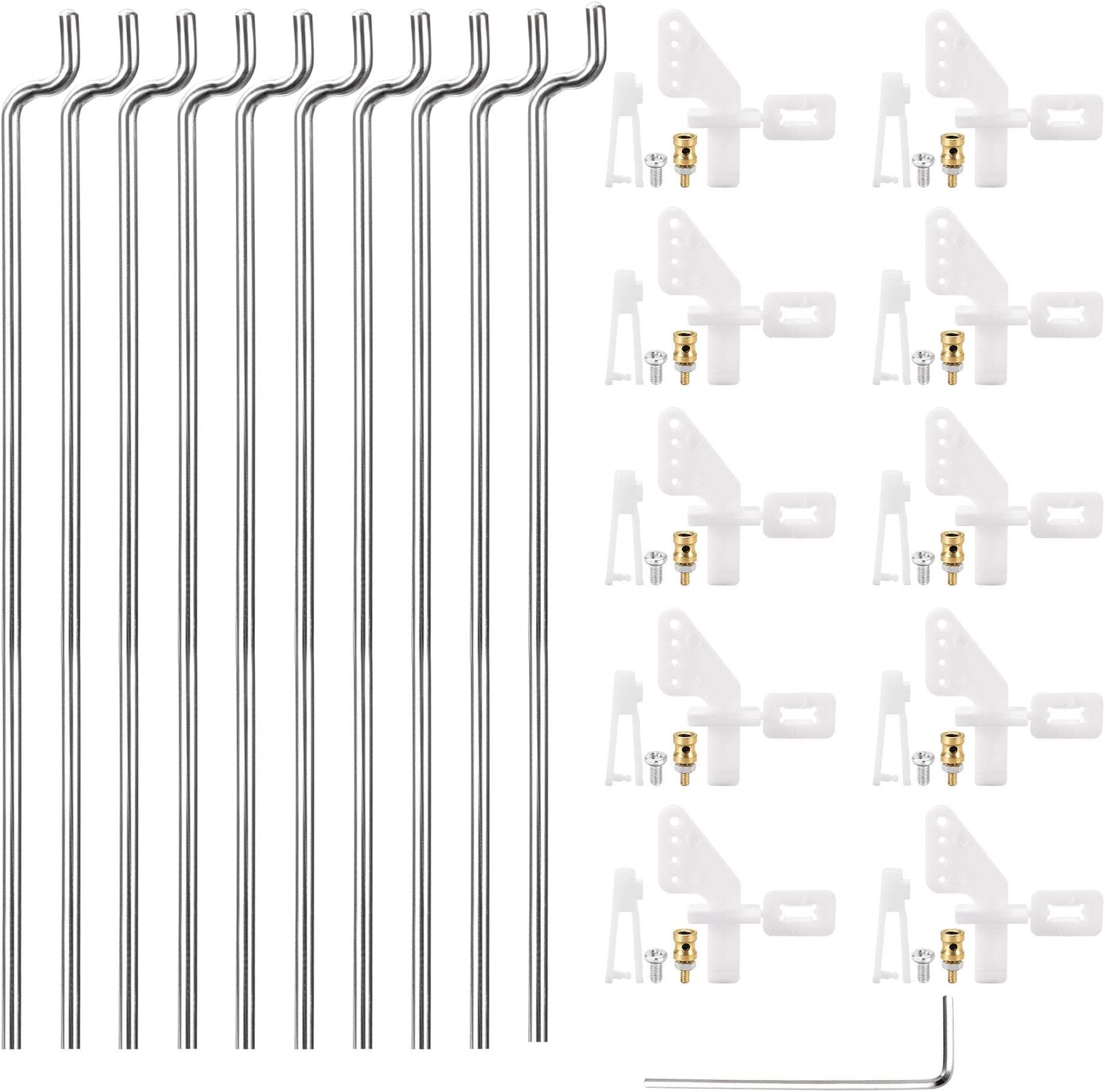 Amazon.com: uxcell 10Sets RC Fixed Wing Airplane Control Horn Kit ...