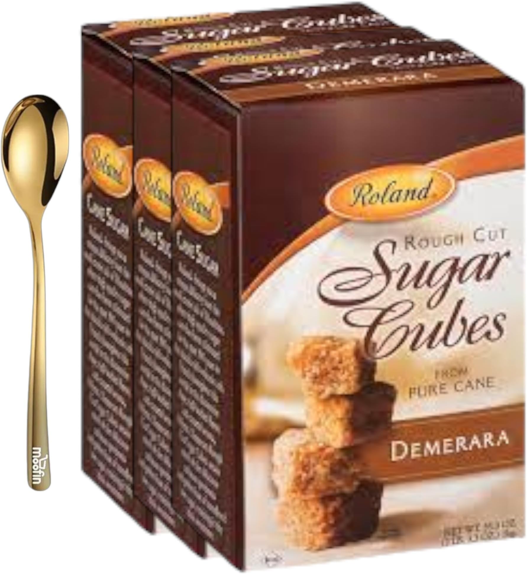 Amazon.com: Roland Rough Cut Demerara Sugar Cubes, 17.6-Ounce Boxes ...