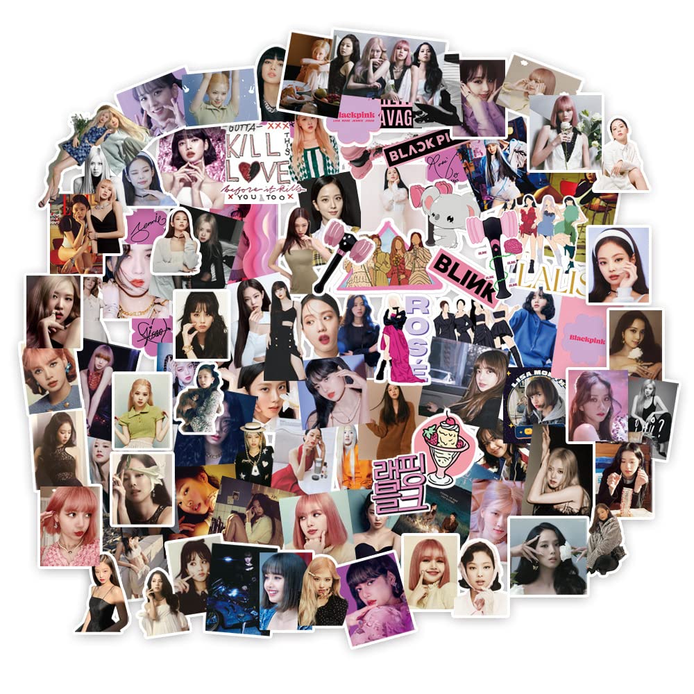 Buy Goodern 100PCS Blackpink Stickers Blackpink Jisoo Lisa Jennie Rose ...