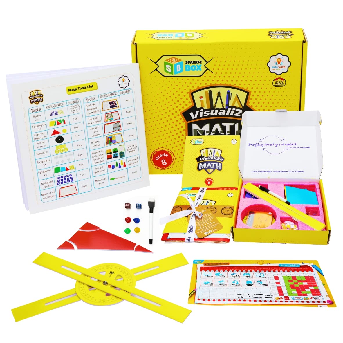 Buy SparkleBox Math Class 8 Kit, Gift for Kids 10+ Yrs with Surface ...