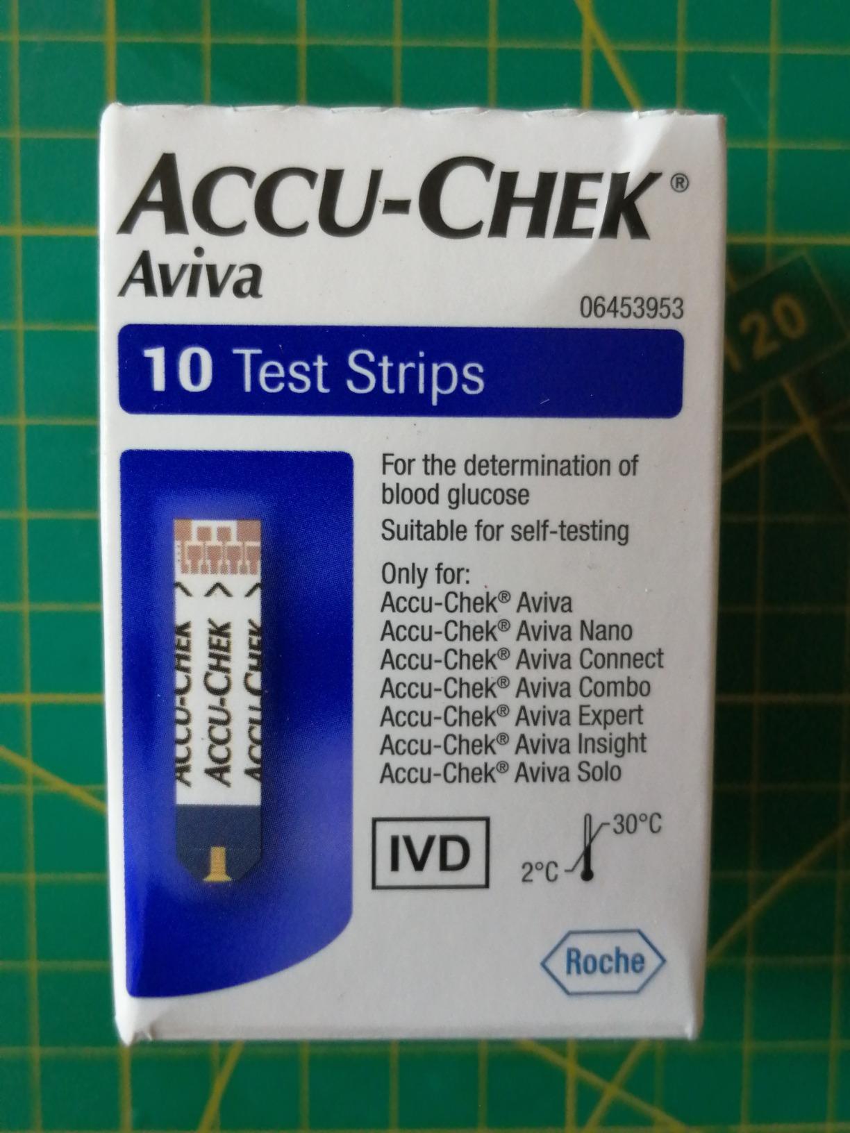 Accu-Chek Aviva Test Strips Pack of 10 : Amazon.co.uk: Health ...