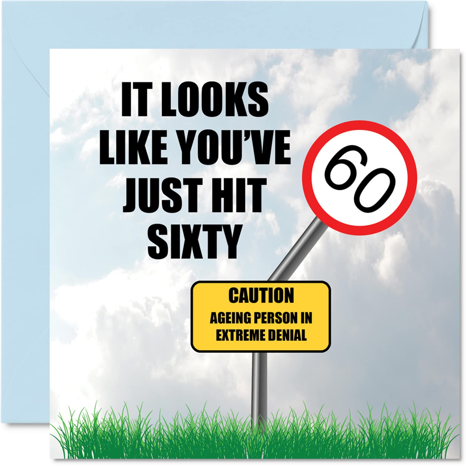 Funny 60th Birthday Cards for Men Woman - Just Hit Sixty - Happy ...