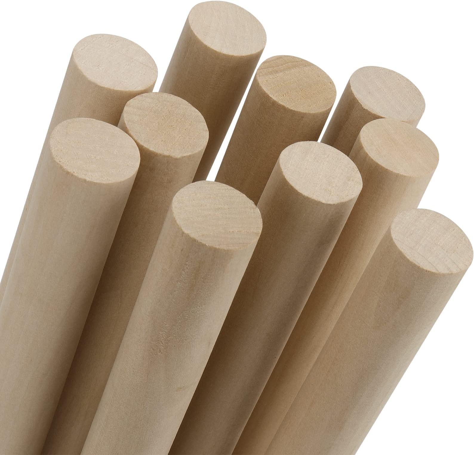 Amazon.com: WISENKIFLY 110PCS Basswood Square Dowel Rods, Unfinished ...