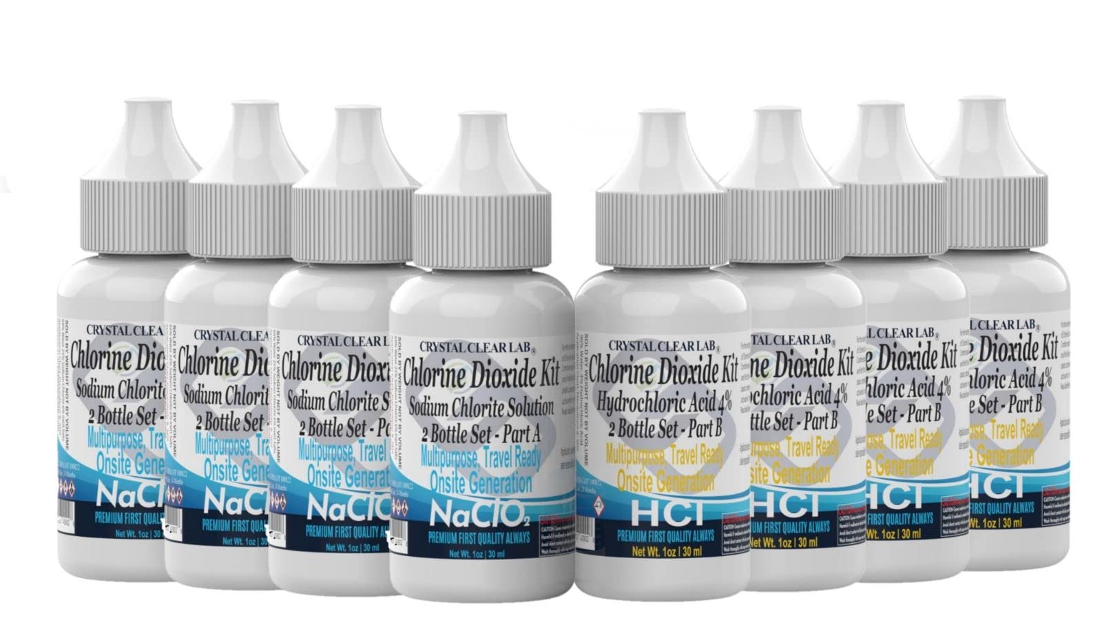 Amazon.com : CrystalClearLab Chlorine Dioxide Solution Kit- 4% ...