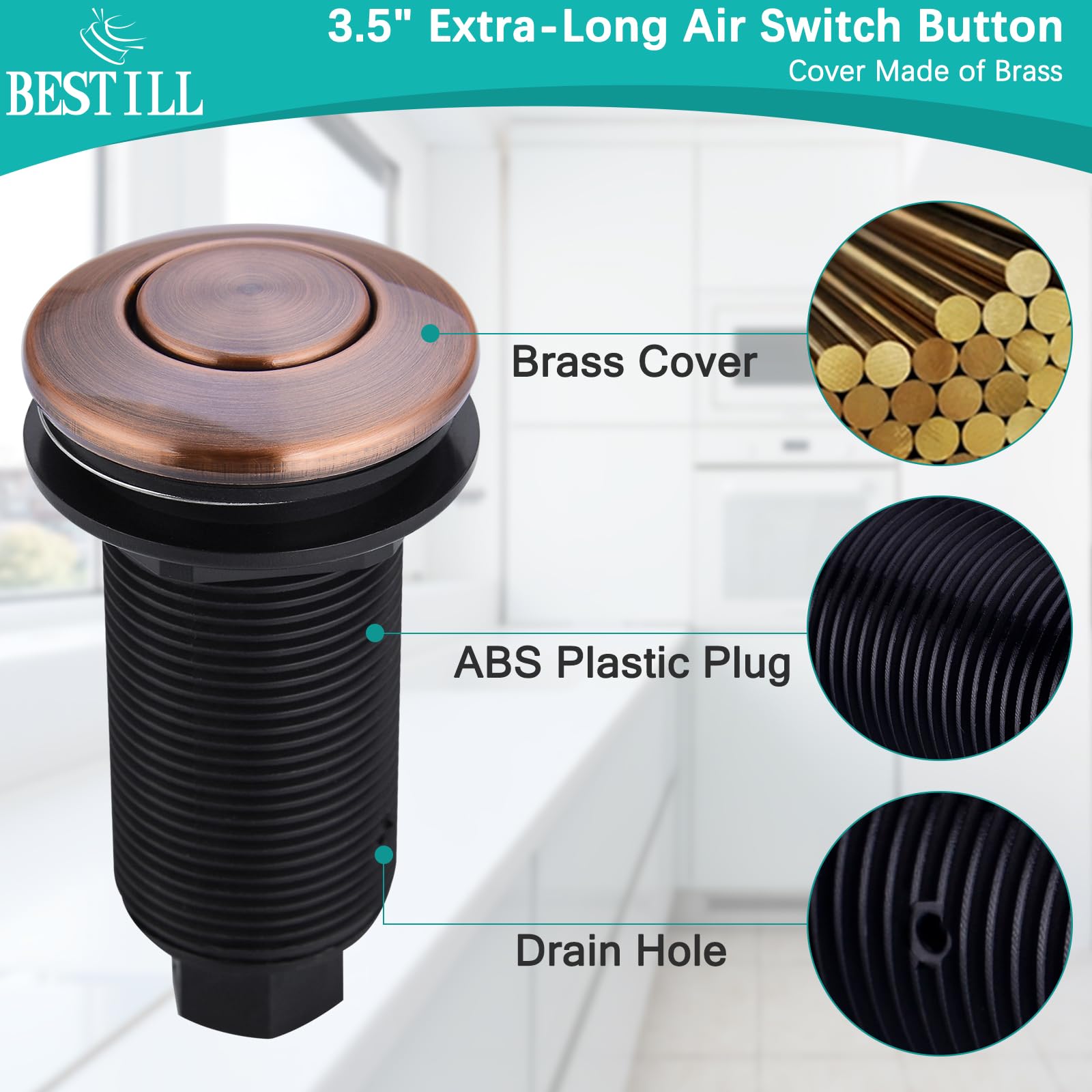 Snapklik.com : BESTILL Sink Top Garbage Disposal Air Switch Kit