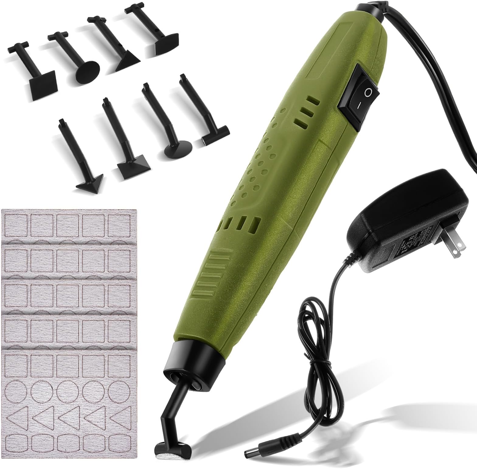 Threlaco 14 Pcs Micro Sander Mini Sander with 8 Shaped Grinding Heads 5 ...