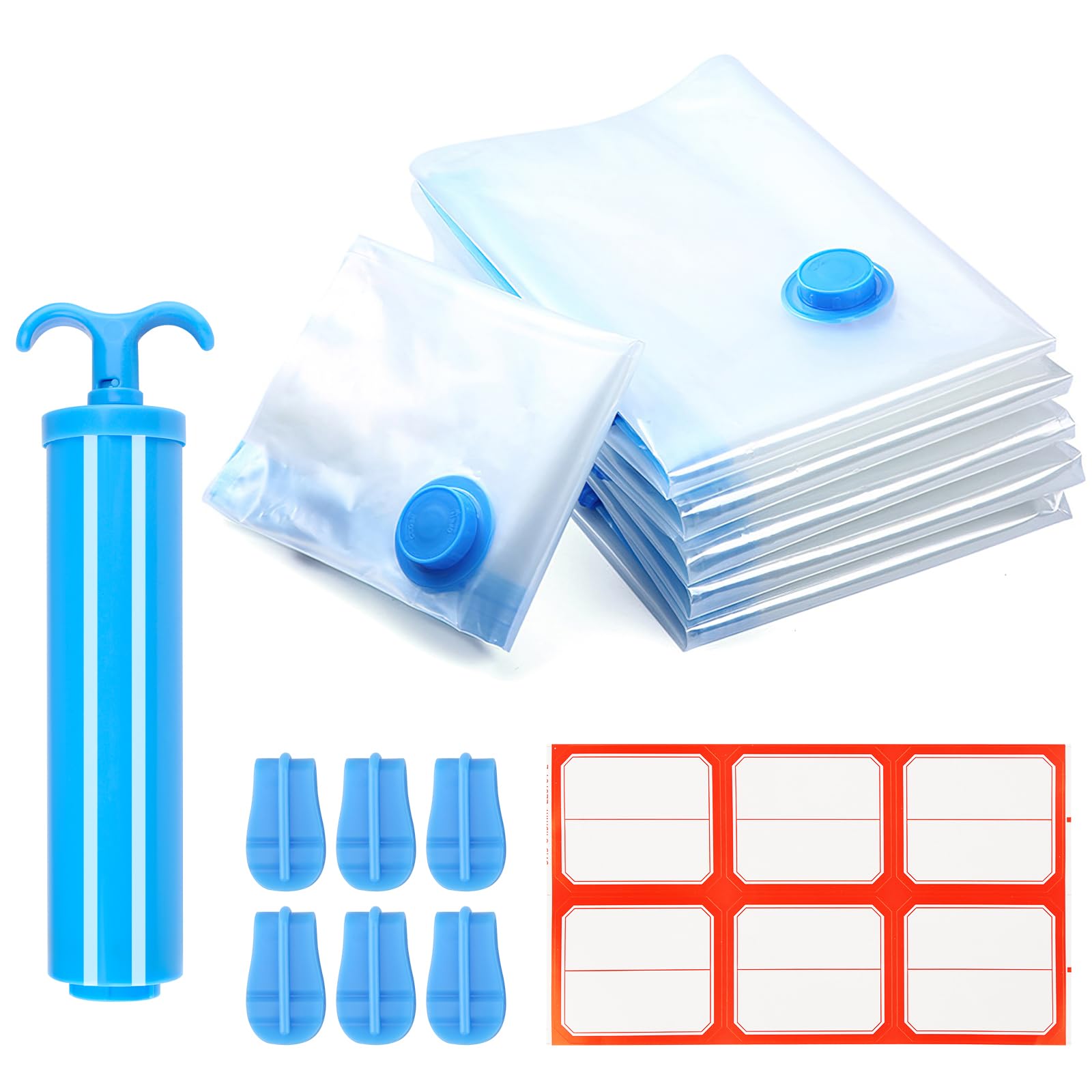 Pack of 6 Vacuum Bags for Clothes, Vacuum Bags, Clothes, Reusable ...