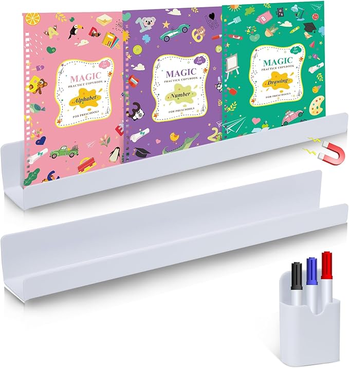 Amazon.com: YAMMI 2 Pack Magnetic Book Shelf for Whiteboard Classroom ...