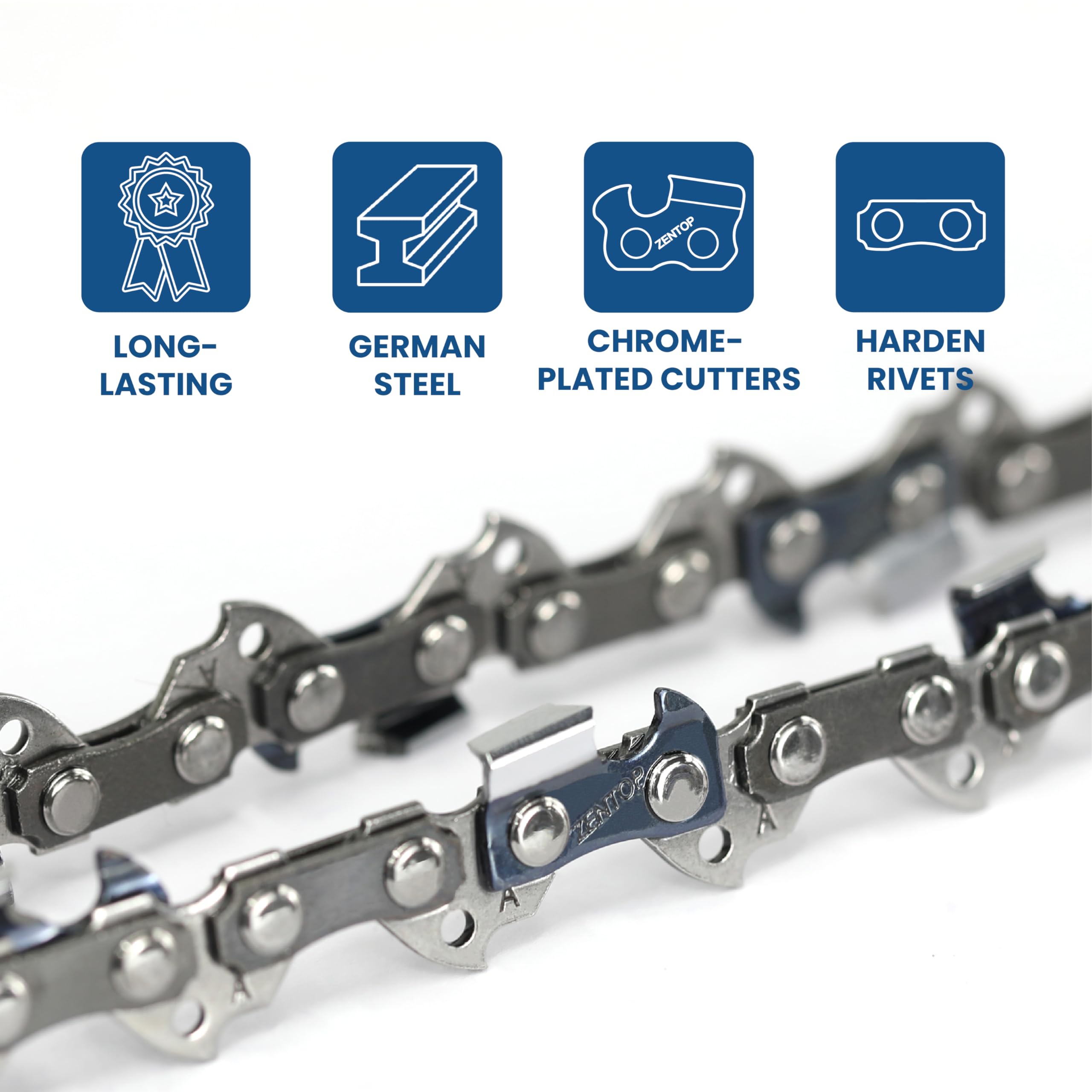 Snapklik.com : Zentop 10 Inch Chainsaw Chain, 3 Pack, 3/8 LP Pitch, 043 ...