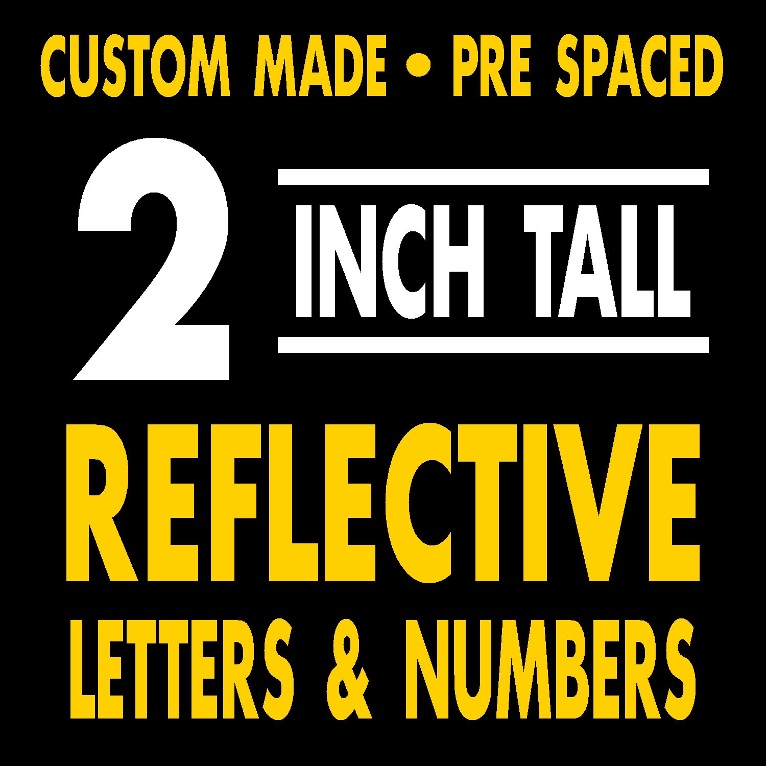 Amazon.com - 2" Reflective Letters & Numbers - (These Are Sold per sets ...