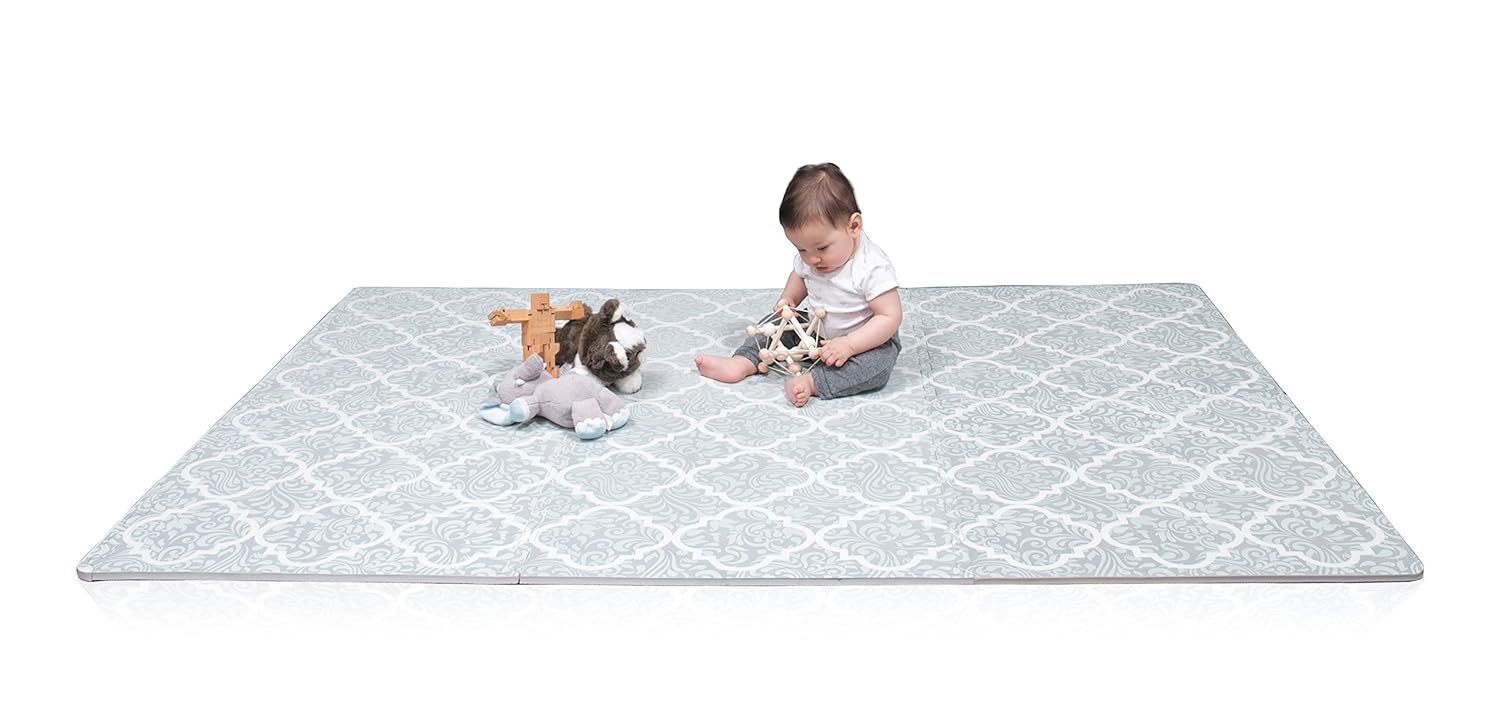 Amazon.com: Stylish Baby Play Mat | Soft, Thick Interlocking Foam Tiles ...