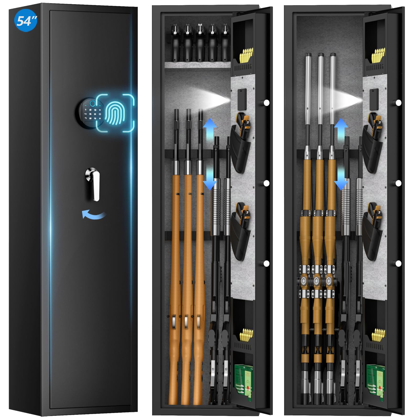 KARUIKEV 3-5 Large Gun Safes for Home Rifle and Pistols (with/without ...