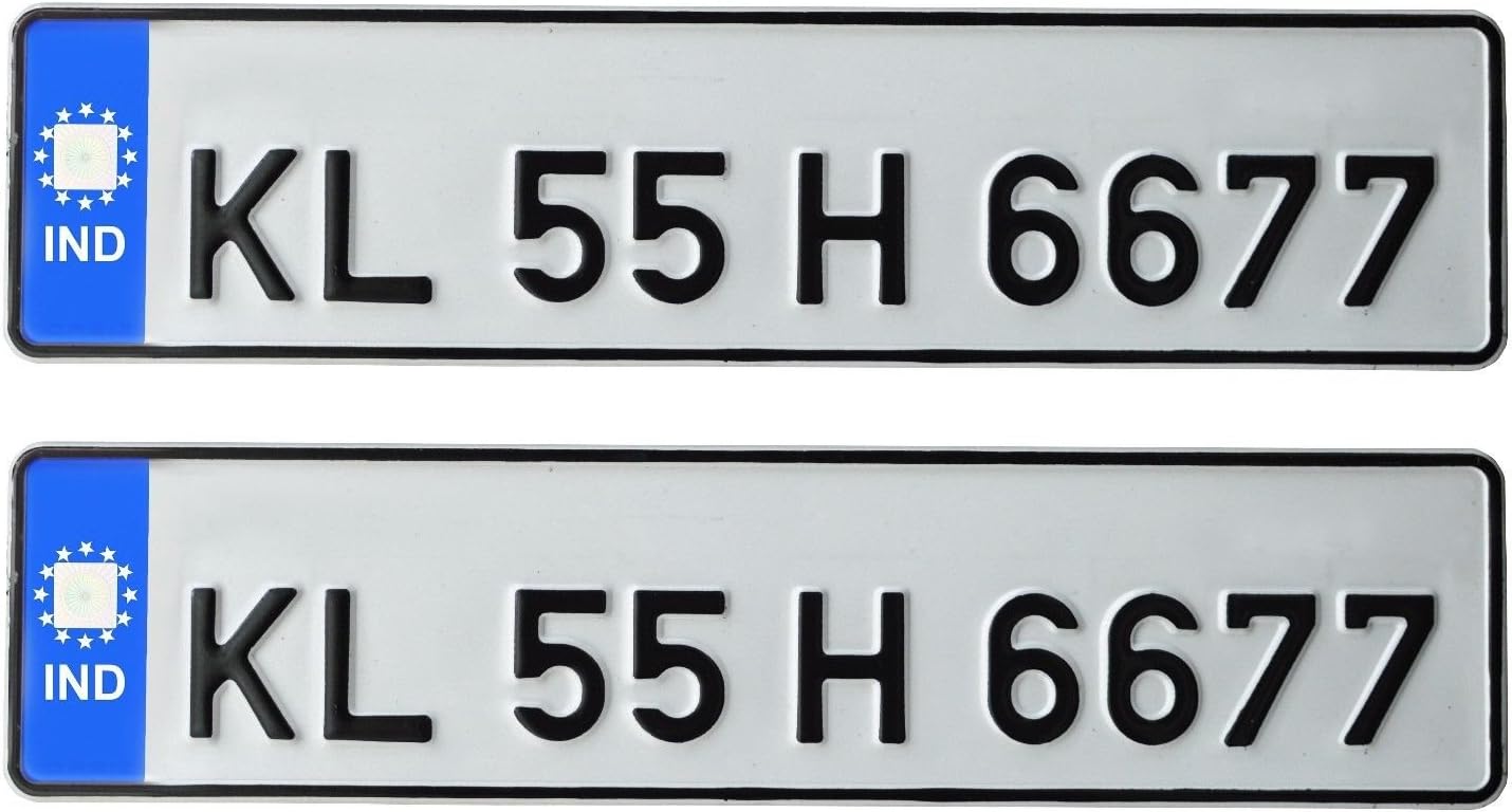 SHOPEWELL Speedx Model Embossed Number Aluminium Plate Set for Car ...