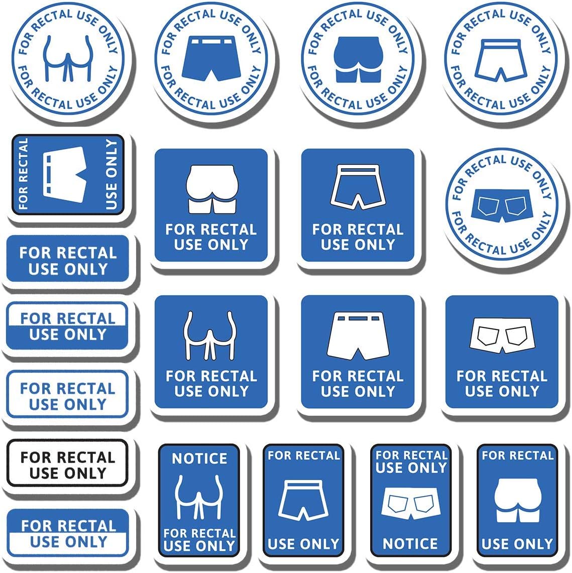 Amazon.com: 20 PCS Stickers Pack Rectal Aesthetic Use Vinyl Only ...