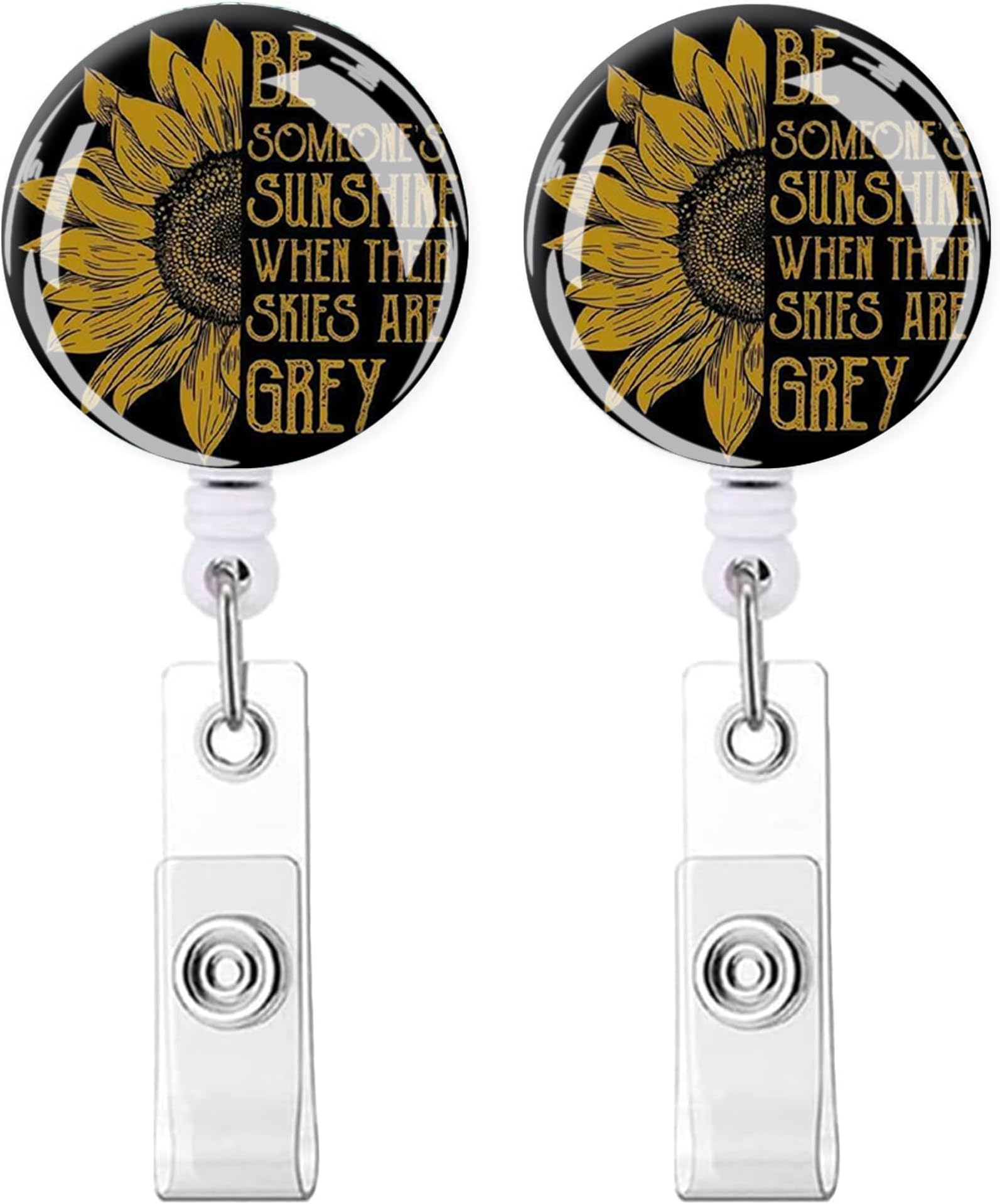 Amazon.com : IAMRAVER 2 Pack Retractable Badge Holders Cute Badge Reel ...