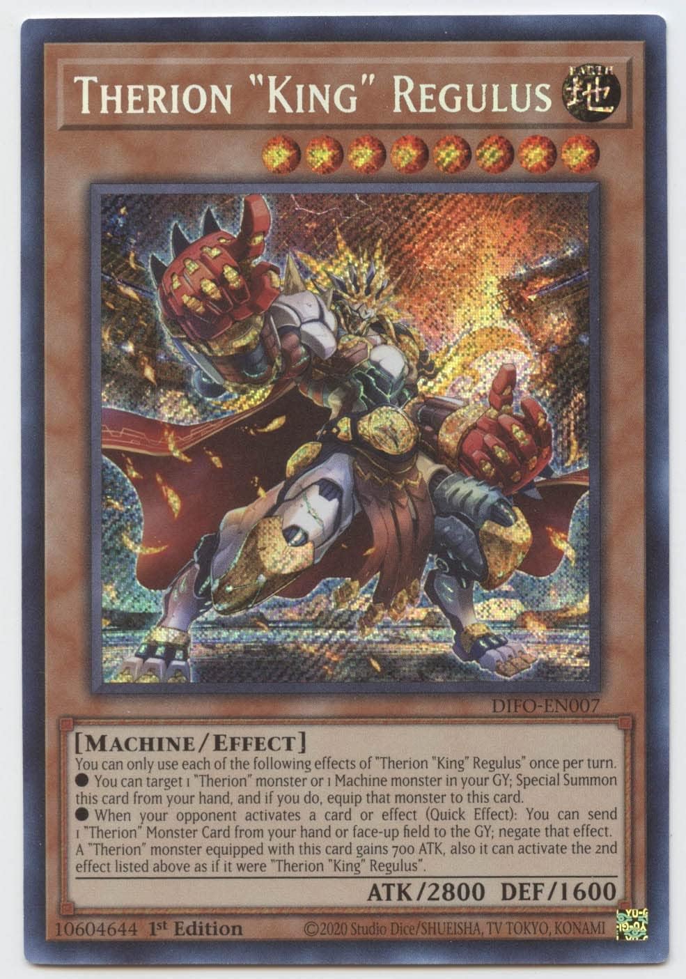 Amazon.com: Therion King Regulus - DIFO-EN007 - Secret Rare - 1st ...