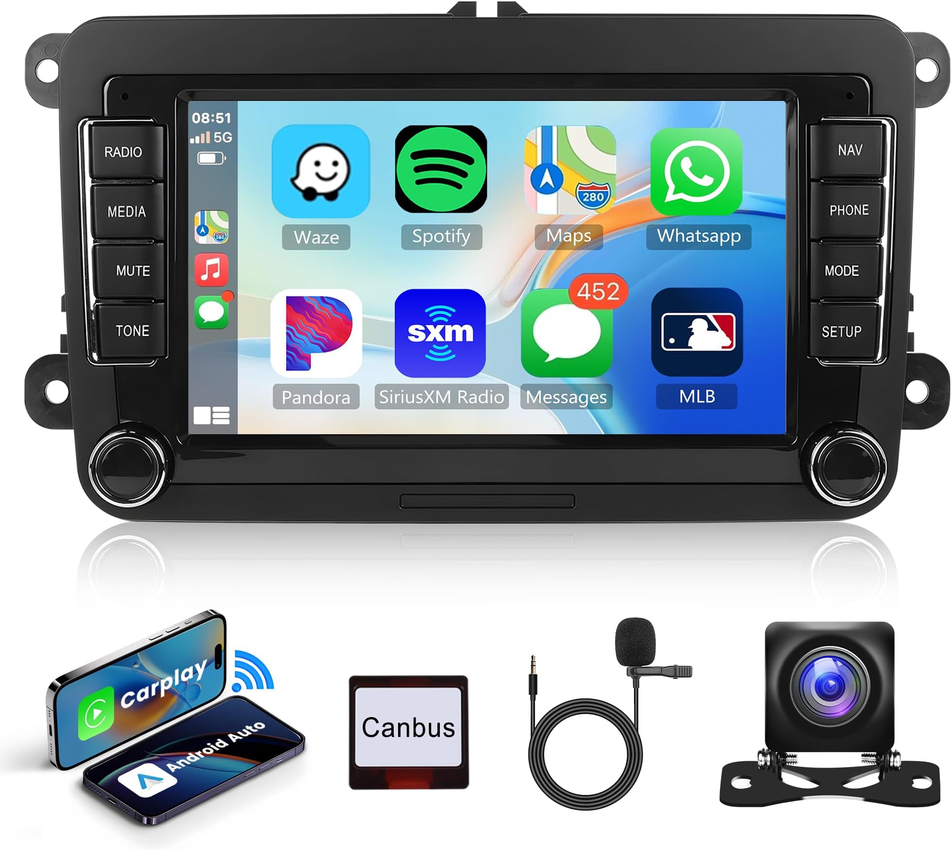 Amazon.com: Android 13 Car Stereo Radio for VW Passat Jetta Tiguan Golf ...