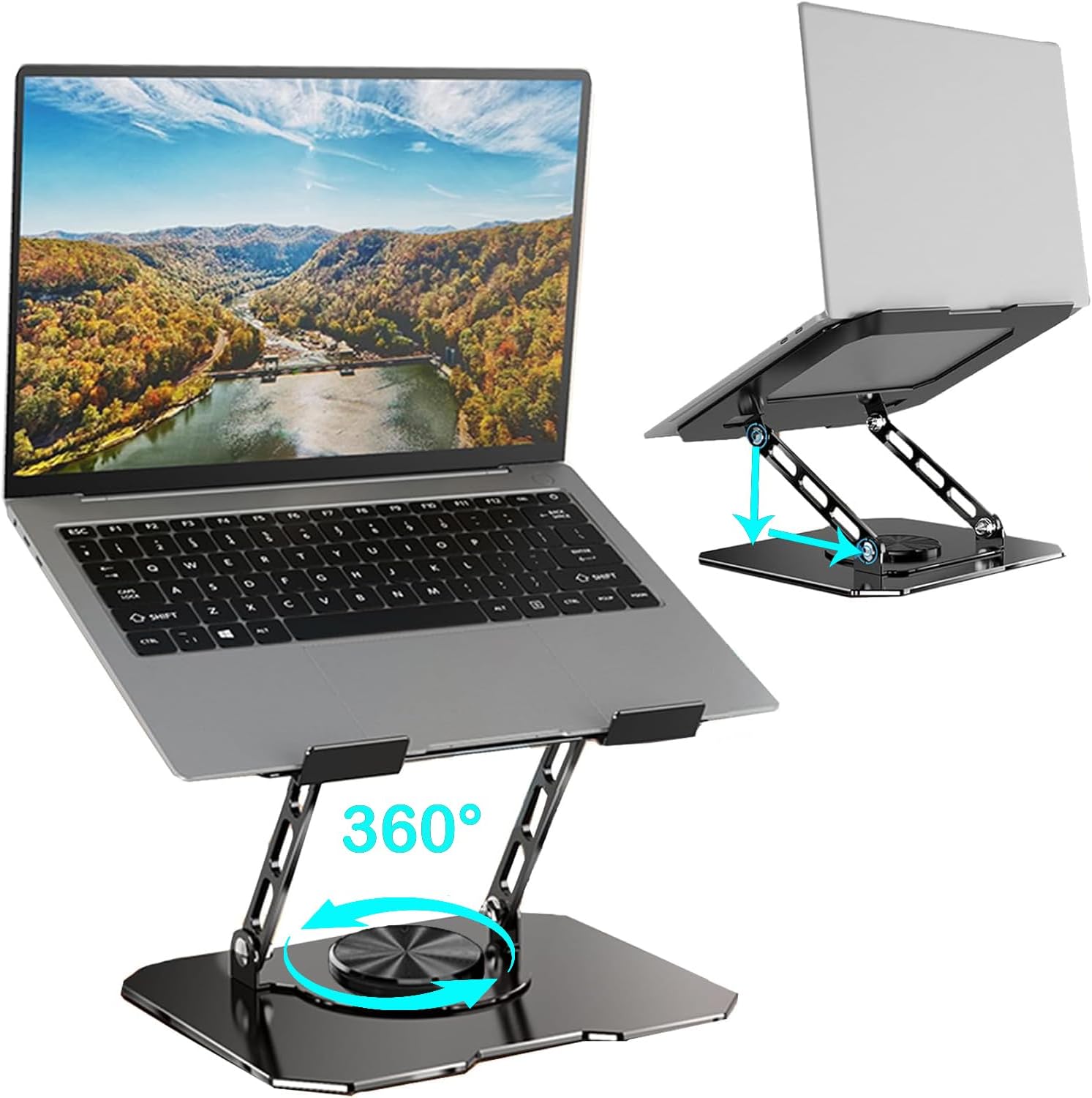 Podero, Soporte para Laptop, Base para Laptop, Rotación de 360°, Ajuste ...