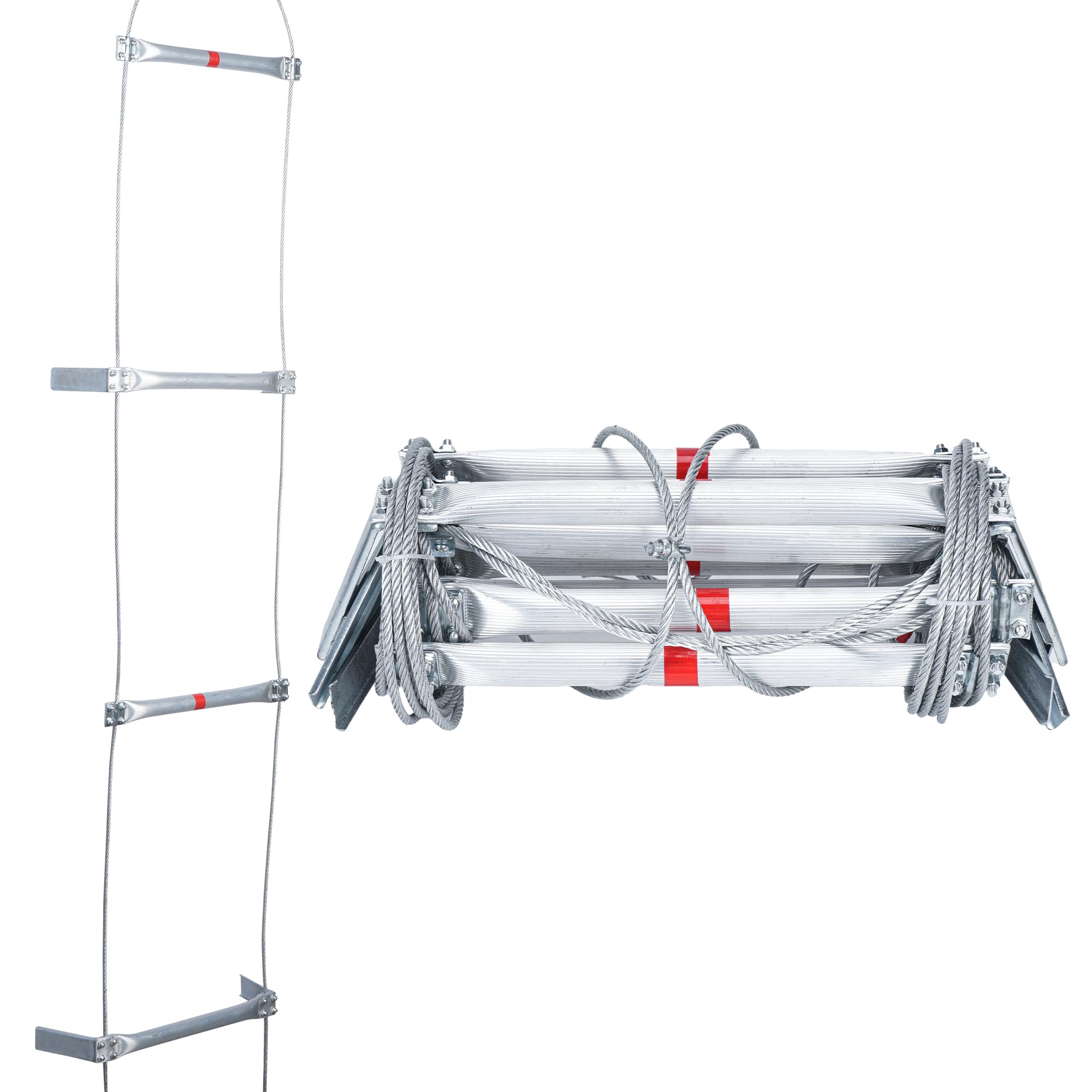 ybaymy Fire Escape Ladder，Emergency Fire Escape Ladder 2 Story 16.4FT ...