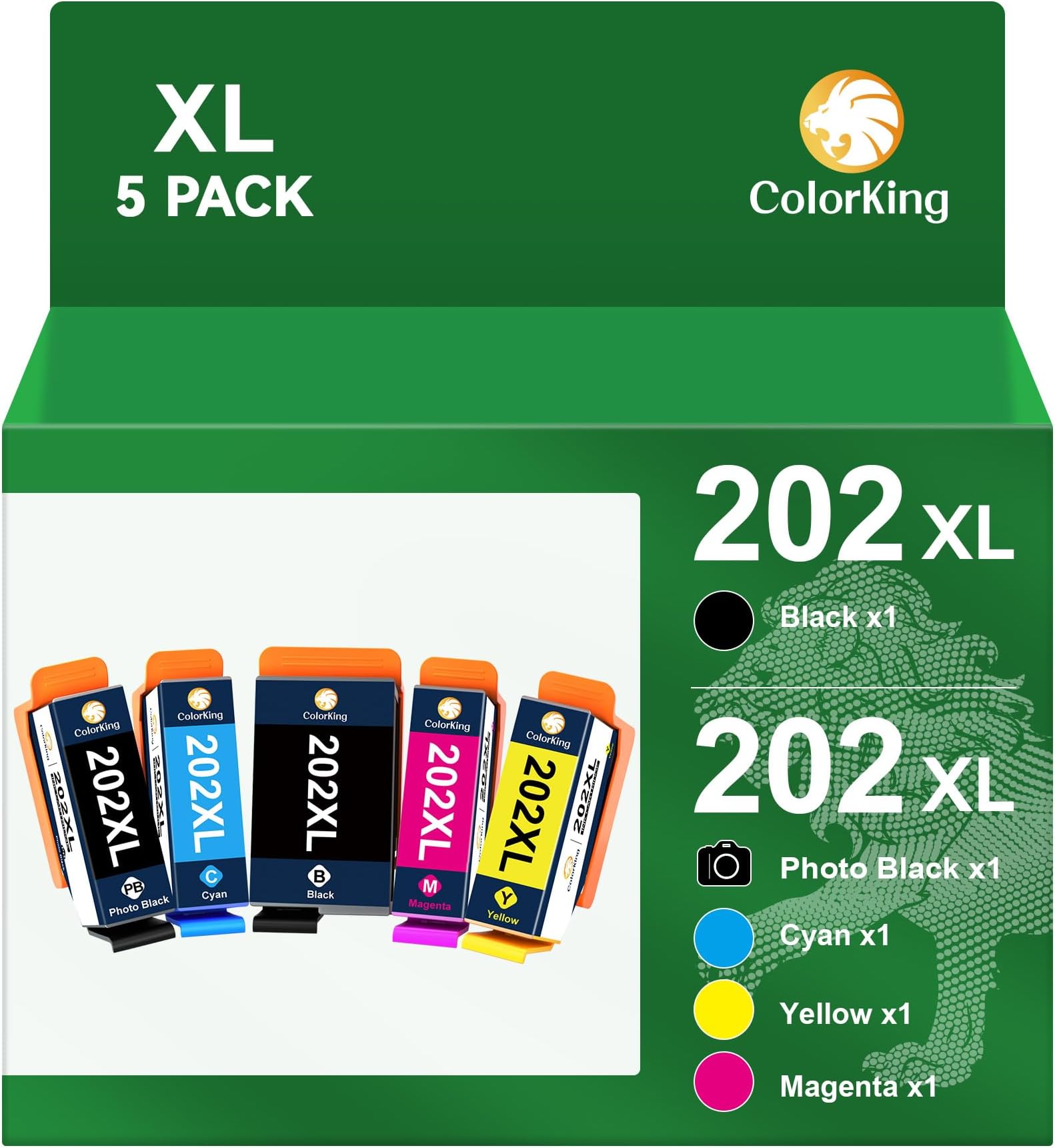 ColorKing 202XL Ink Cartridges Replacement for Epson 202XL Ink ...