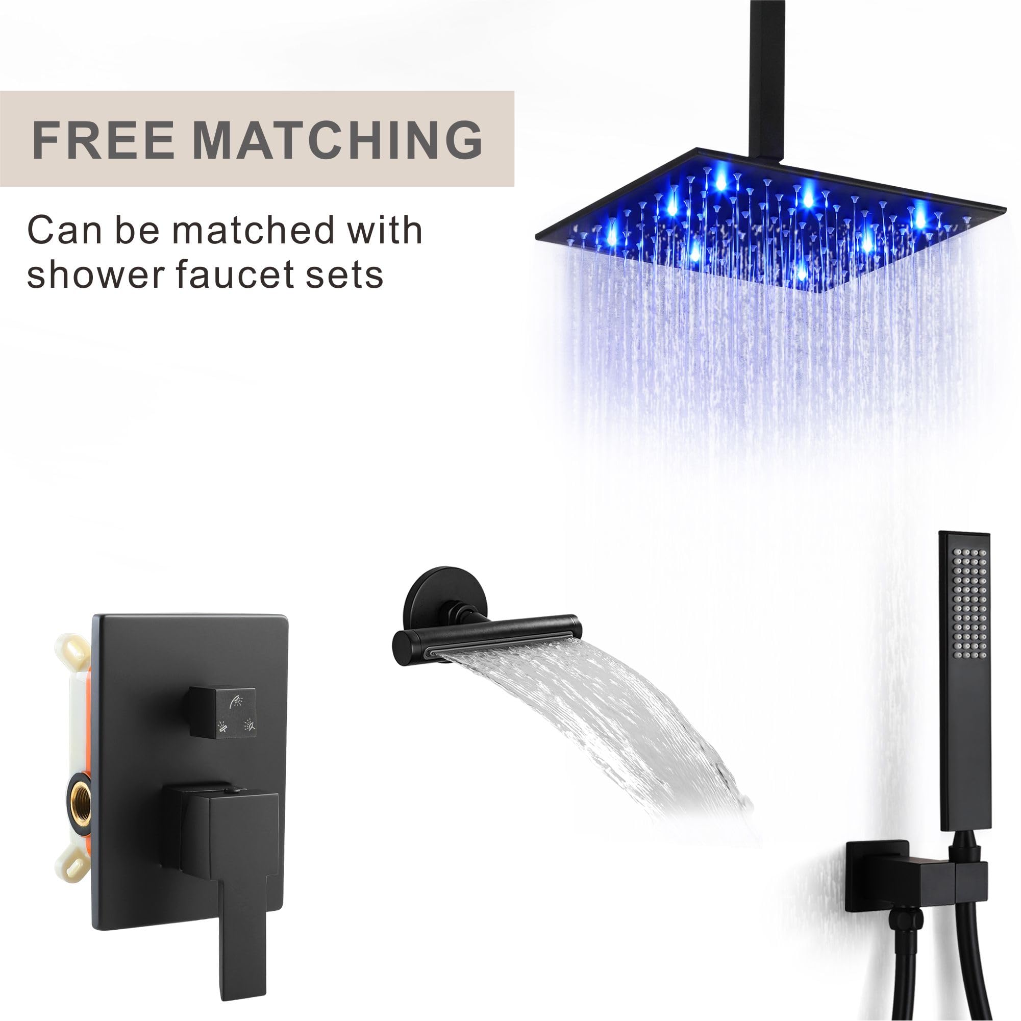 Snapklik.com : SKOWLL Shower Waterfall Bath Jets Waterfall Shower ...