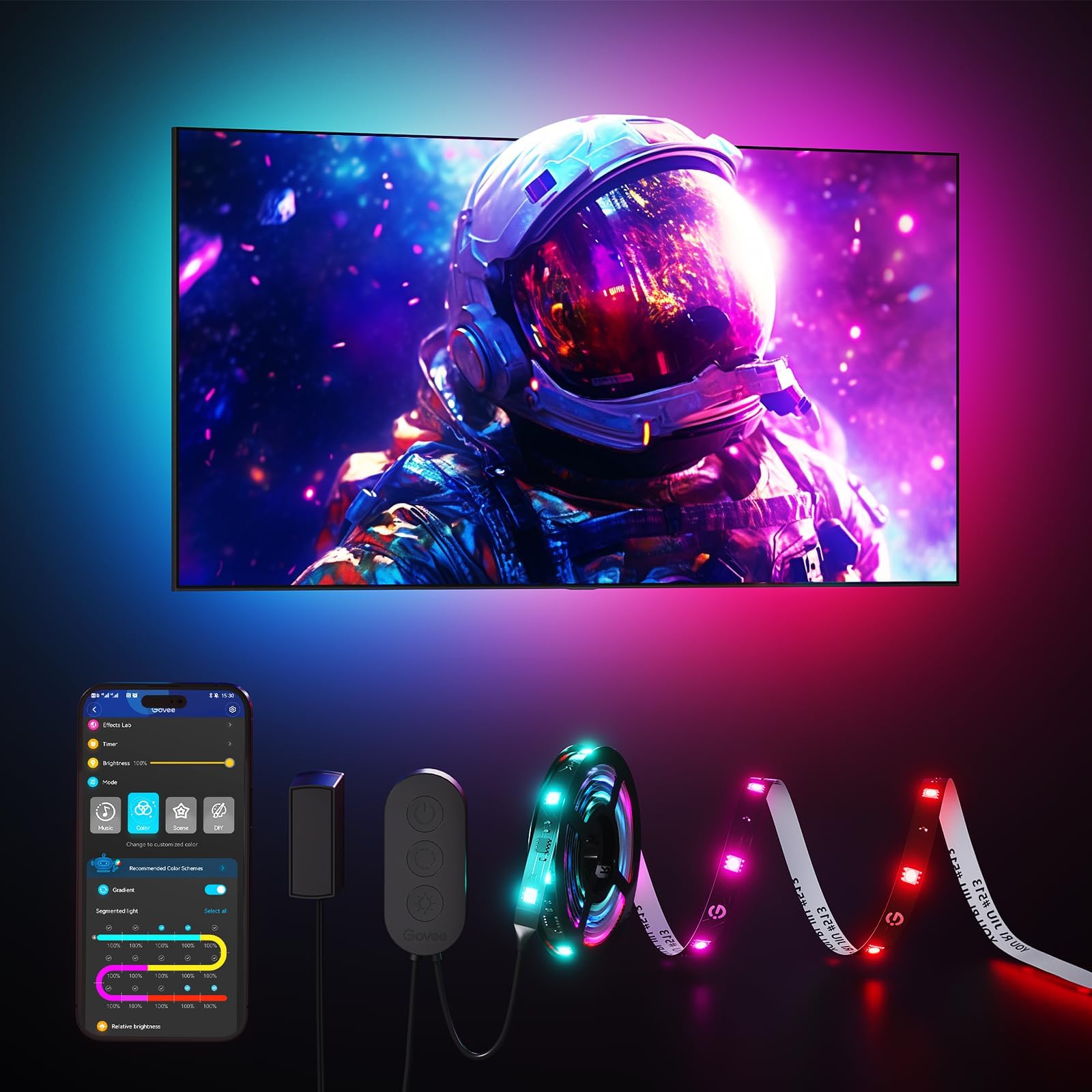 Amazon.com: Govee TV LED Backlight Strip, RGBIC Smart LED Backlight for ...
