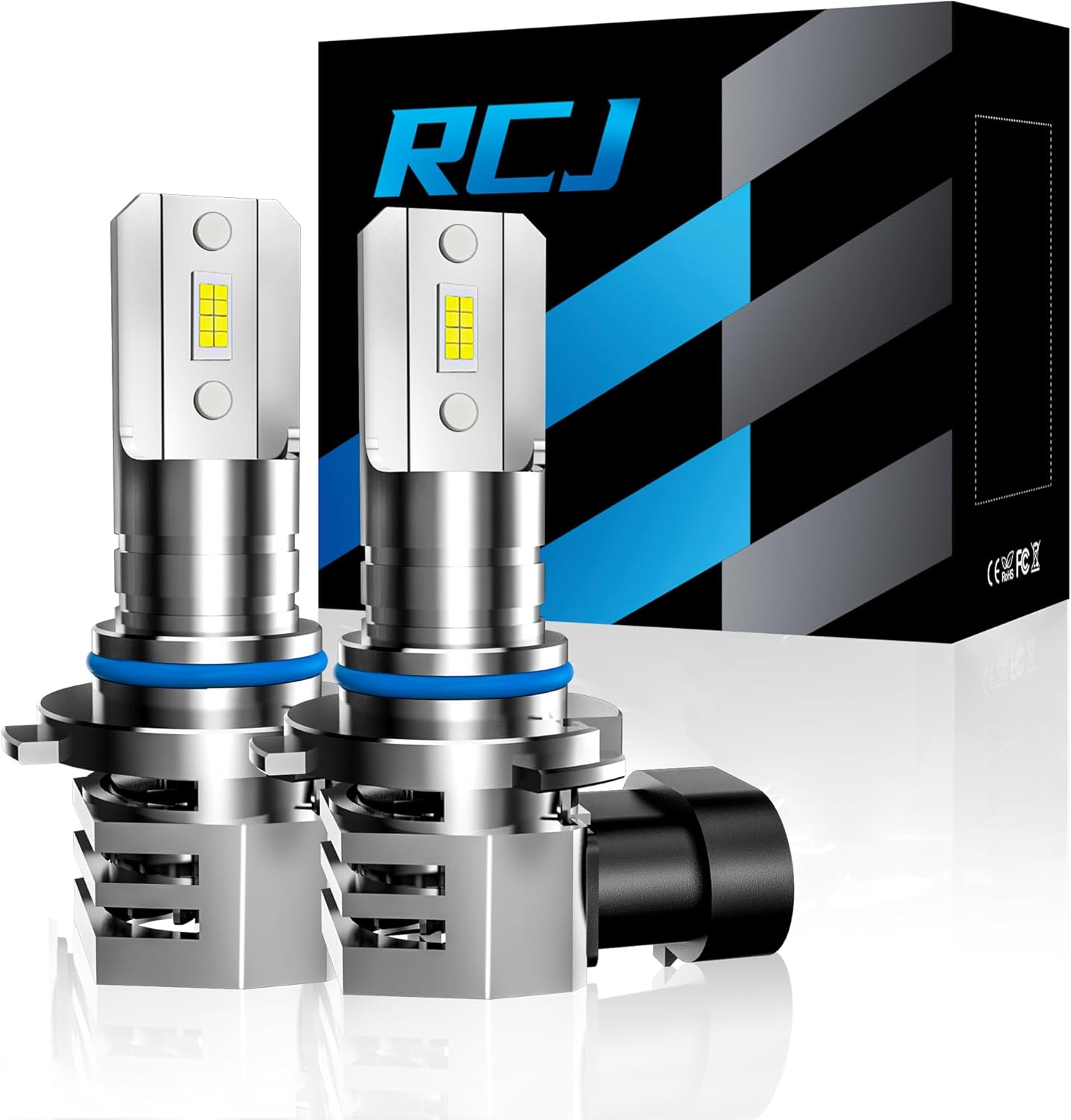 Amazon.com: RCJ 9006/HB4 Fog Bulbs, 6000K Cool White with Cooling Fan ...