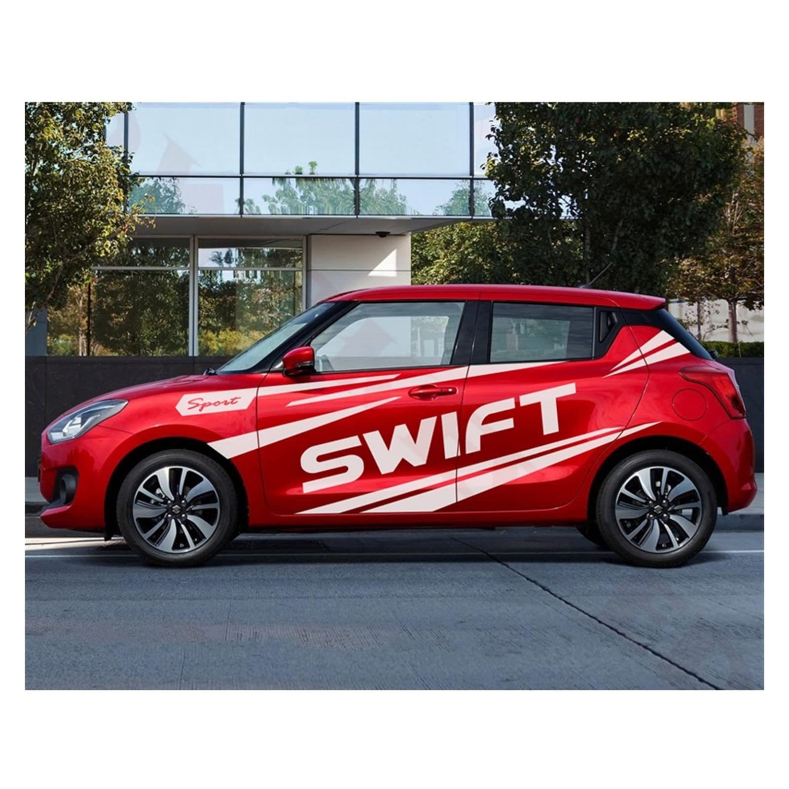 Red Swift Car Sticker Design