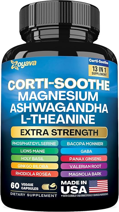 Amazon.com: Zoyava Corti-Soothe Cortisol Supplement Magnesium Glycinate ...