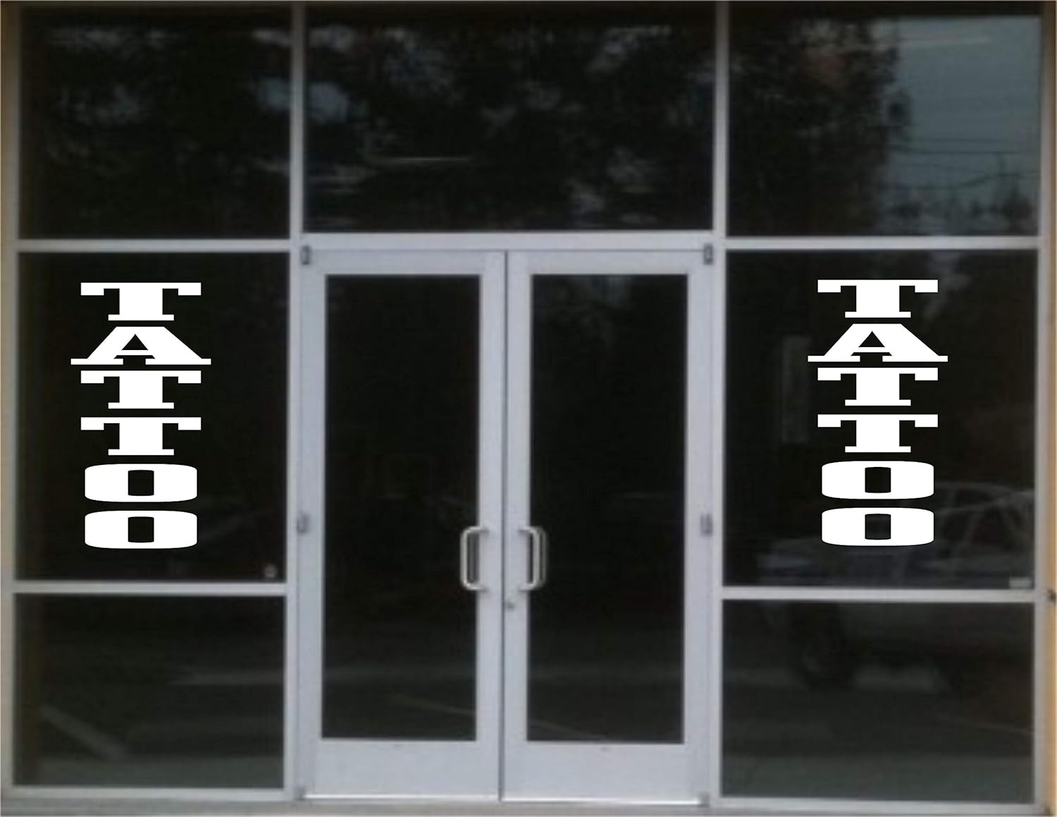Amazon.com: TATTOO Window storefront DECAL sticker (Vertical) tattoos ...