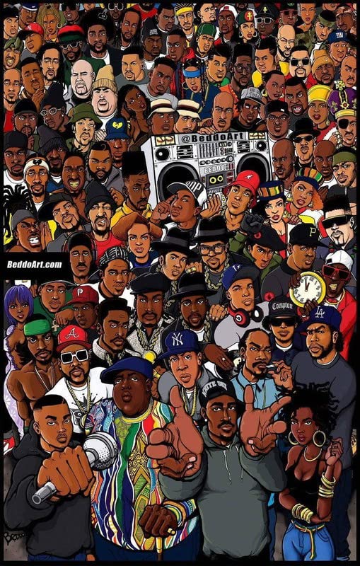 POSTERDADDY Hip Hop Art Animated Hd Rappers Animated Art Matte Finish ...
